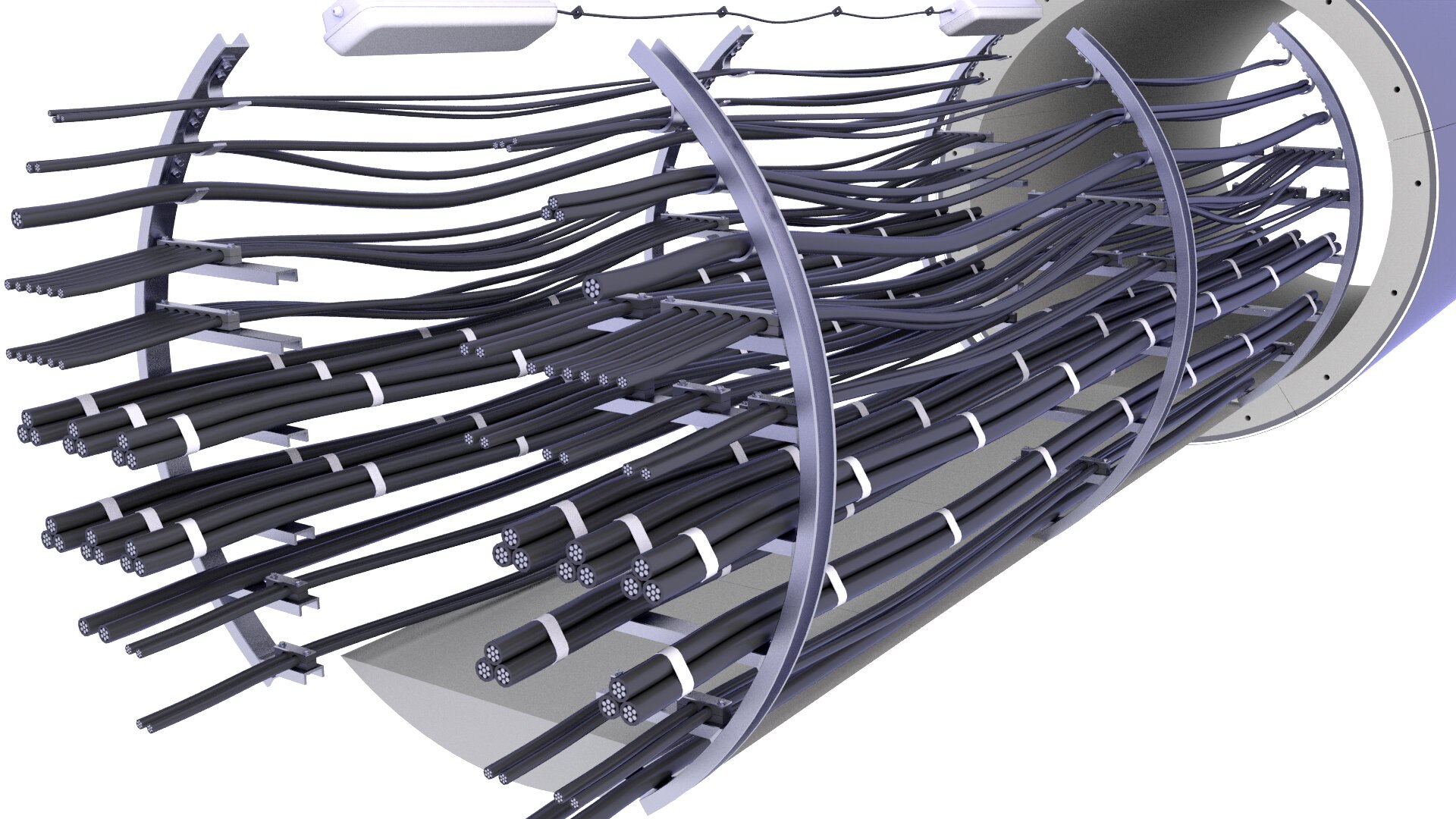 3D concrete tunnel cables technical model - TurboSquid 1612875