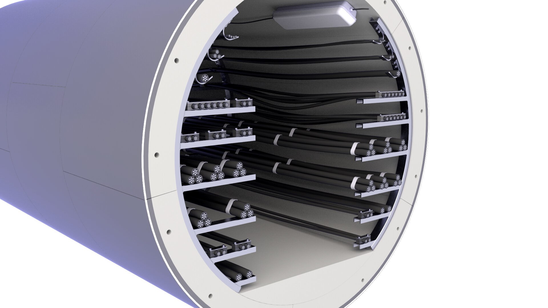 3D concrete tunnel cables technical model - TurboSquid 1612875