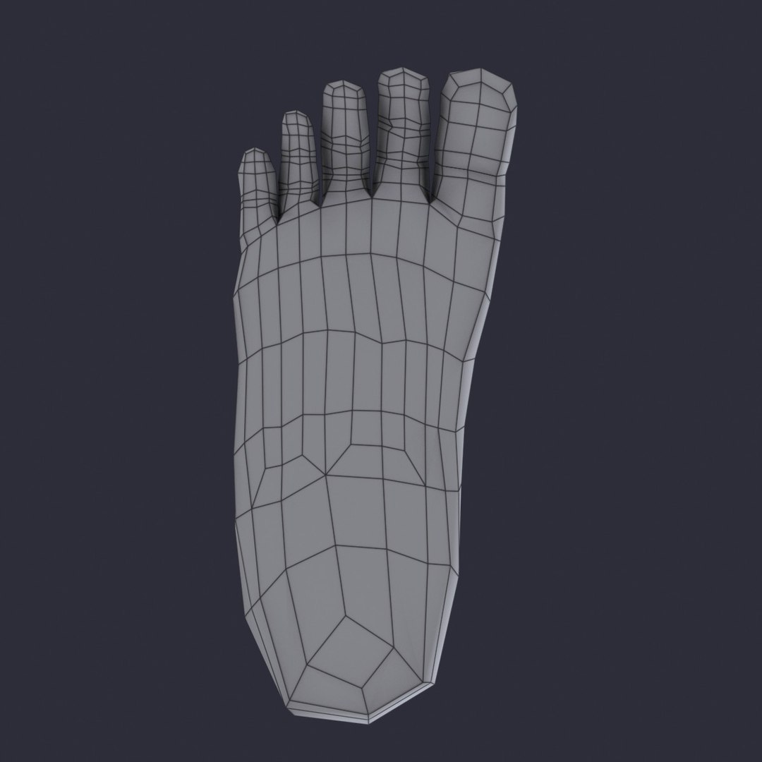 Male Foot 3d Obj