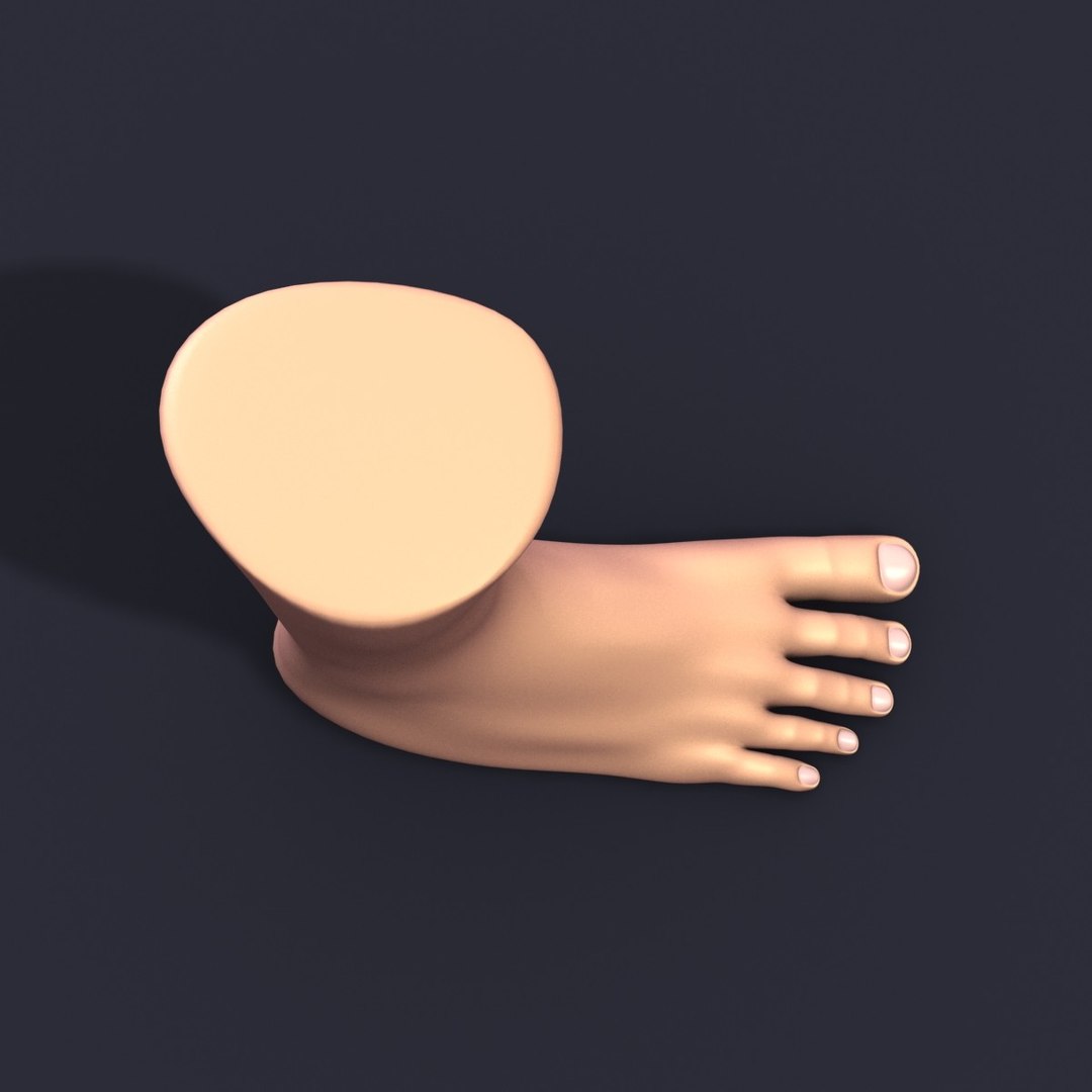 Male Foot 3d Obj
