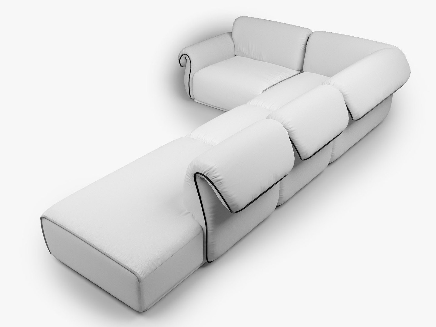 Natuzzi Italia ICON Sectional Sofa 3D - TurboSquid 2115334