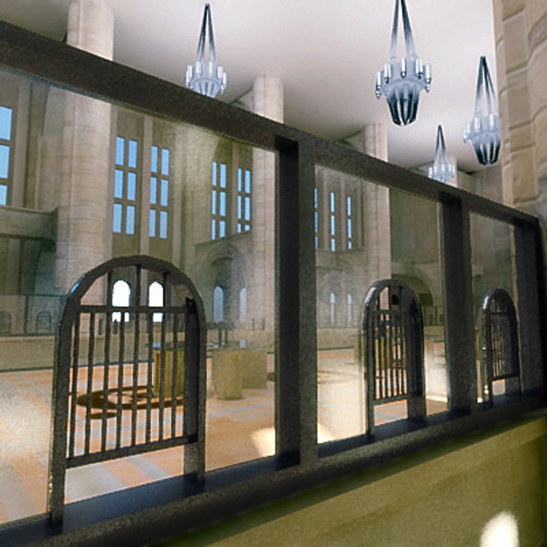 3d Model Bank Interior