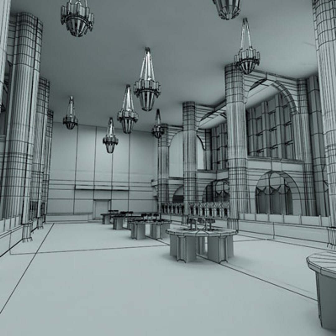 3d Model Bank Interior