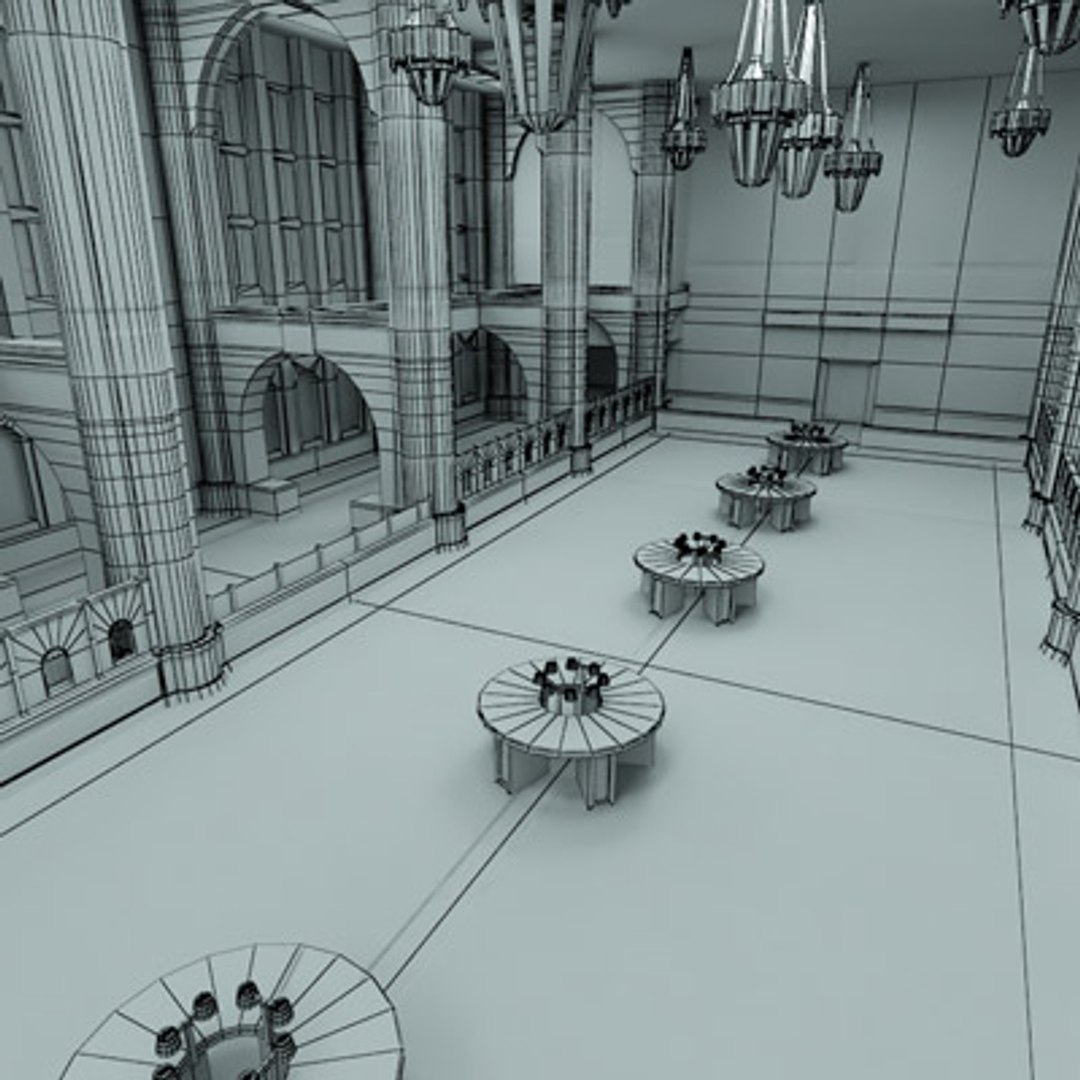 3d Model Bank Interior