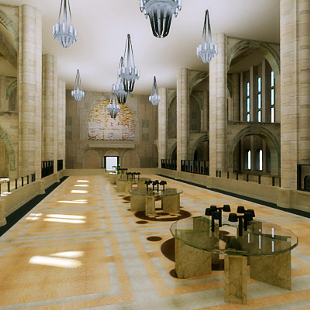 3d Model Bank Interior