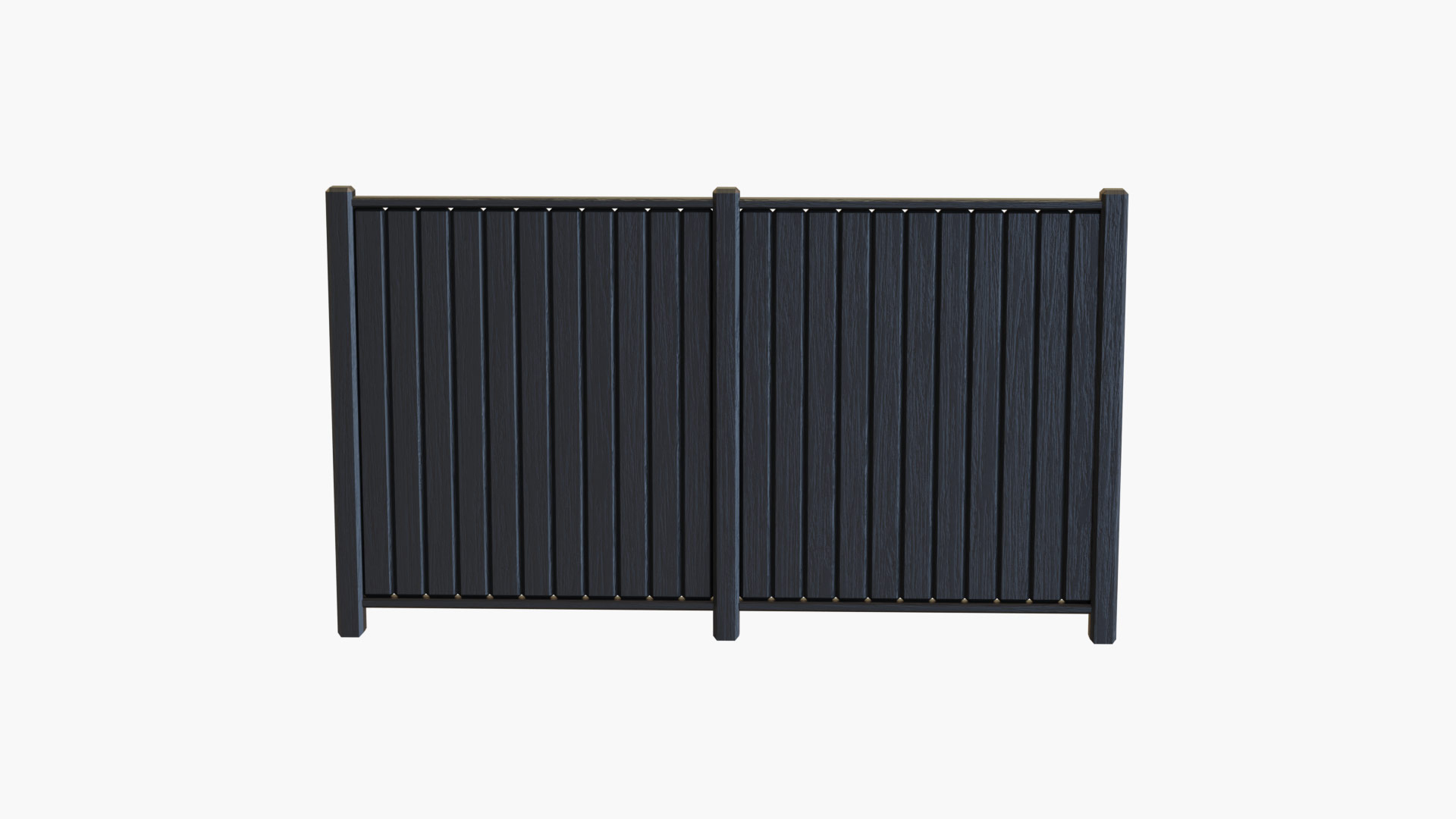 Wooden Fence Painted Black Model - TurboSquid 2202884