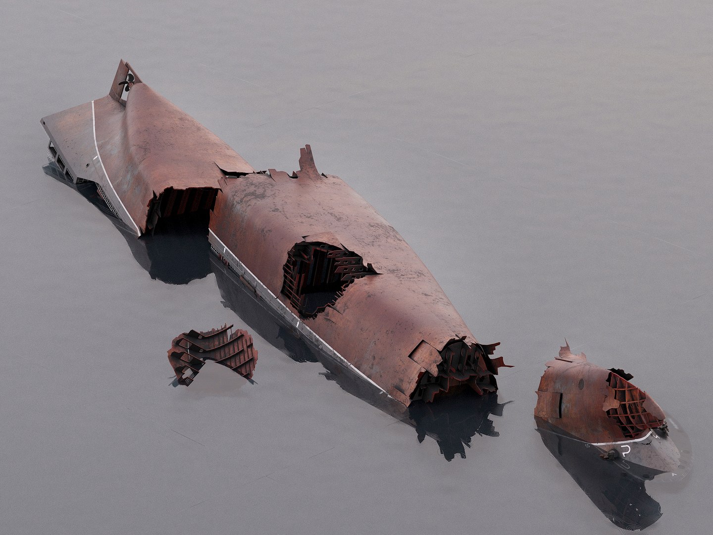 3D SHIP WRECK - TurboSquid 1807989