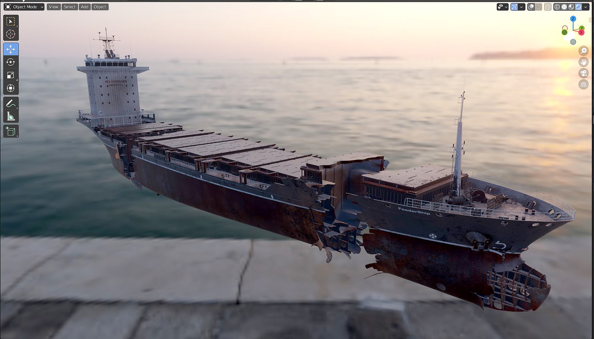 3D SHIP WRECK - TurboSquid 1807989