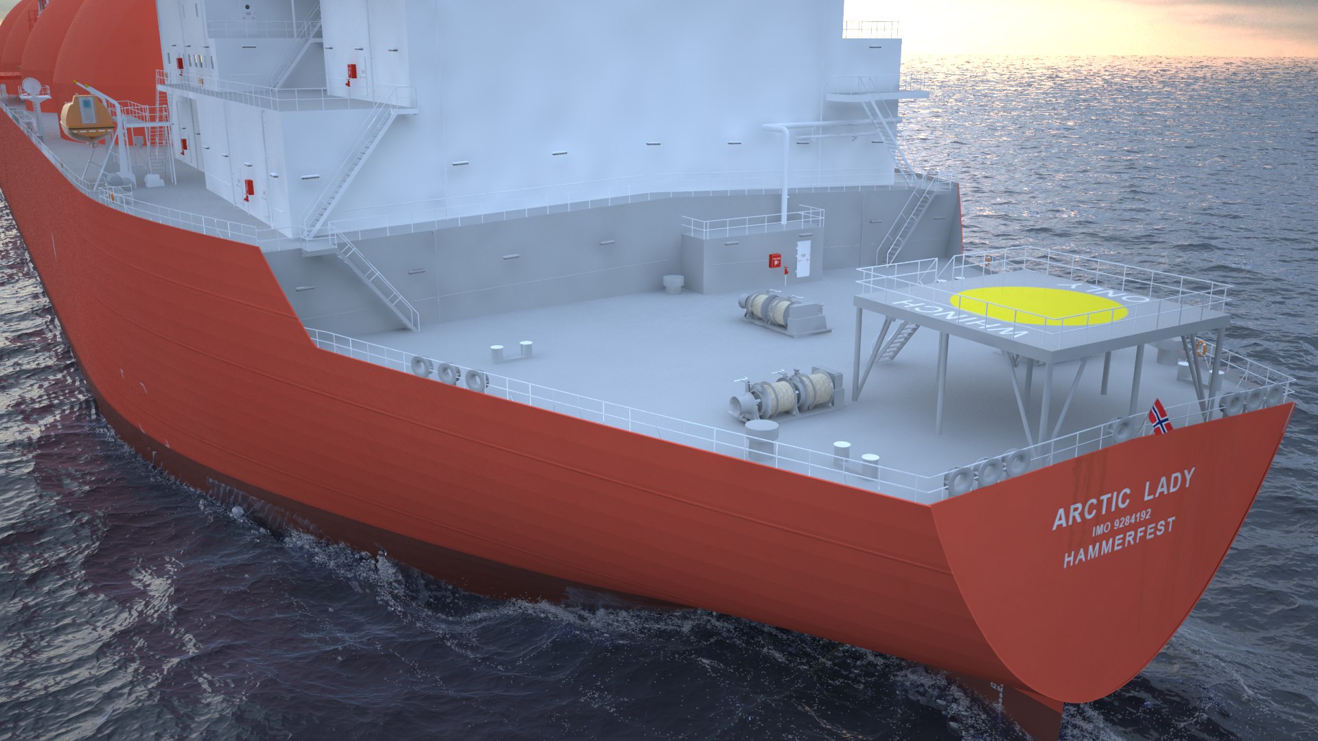 3D LNG Tanker Ship Arctic Lady - TurboSquid 2037526