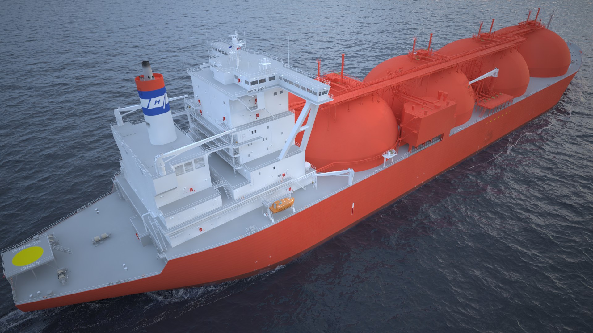 3D LNG Tanker Ship Arctic Lady - TurboSquid 2037526