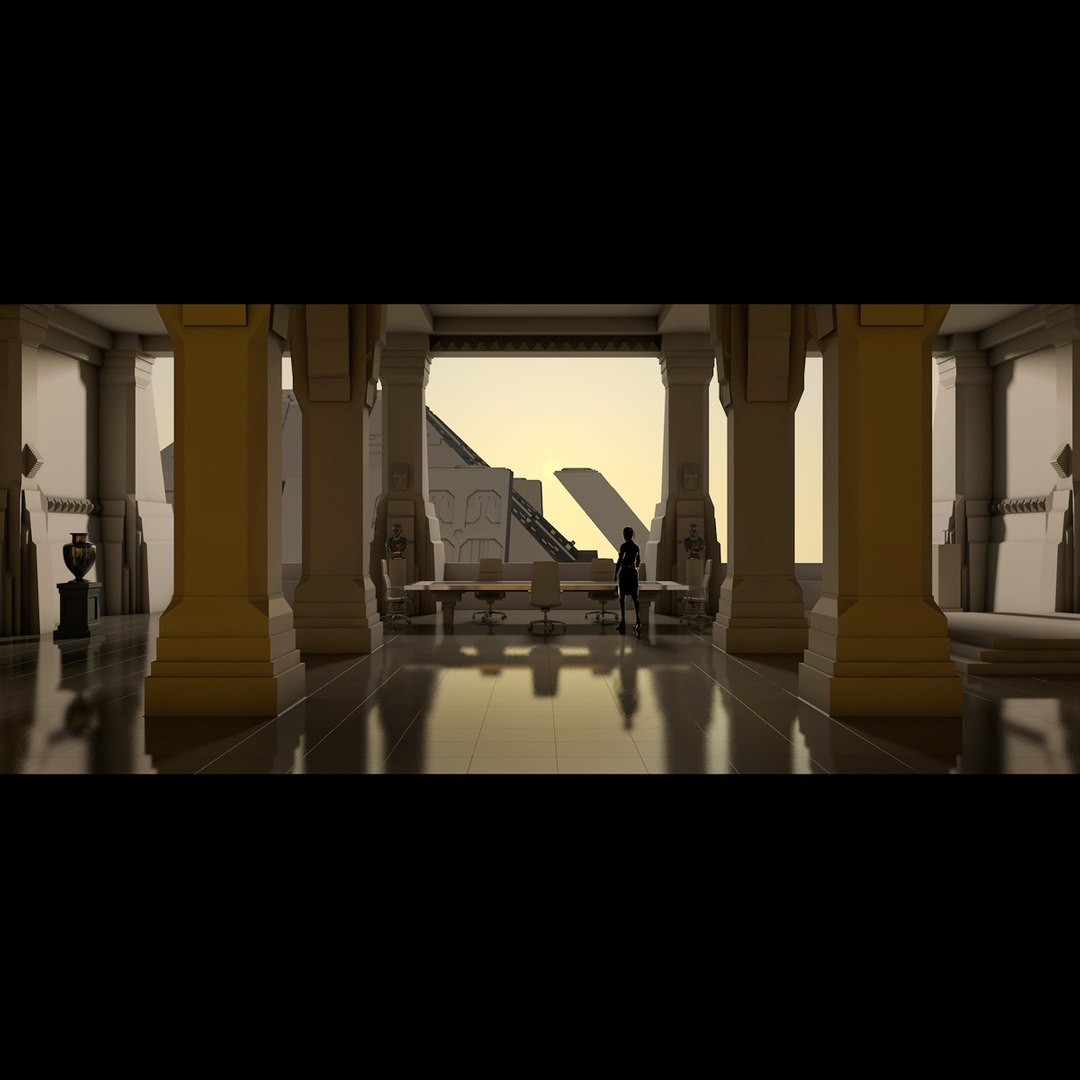 modelo 3d Tyrell Corperation Building Interior - Blade Runner 1982 ...