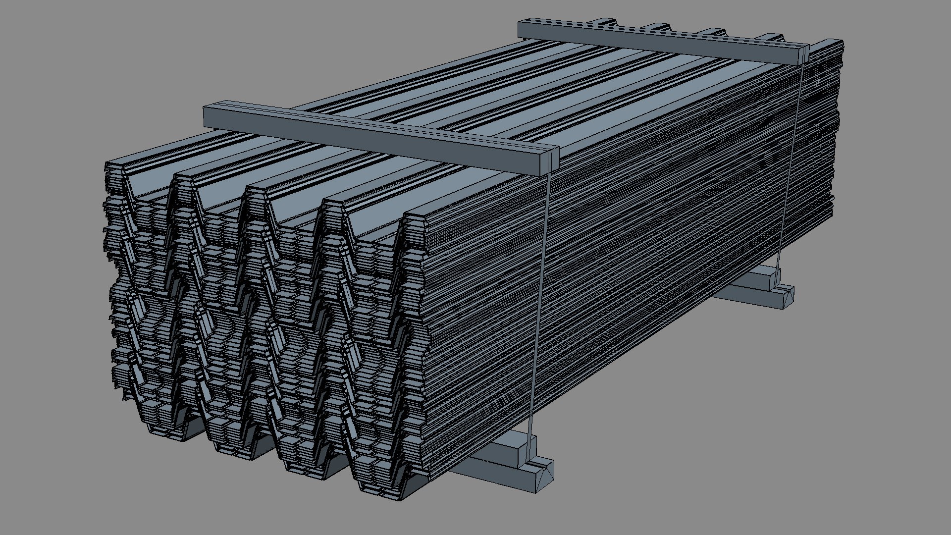 Profiled Decking 3D Model - TurboSquid 2016435