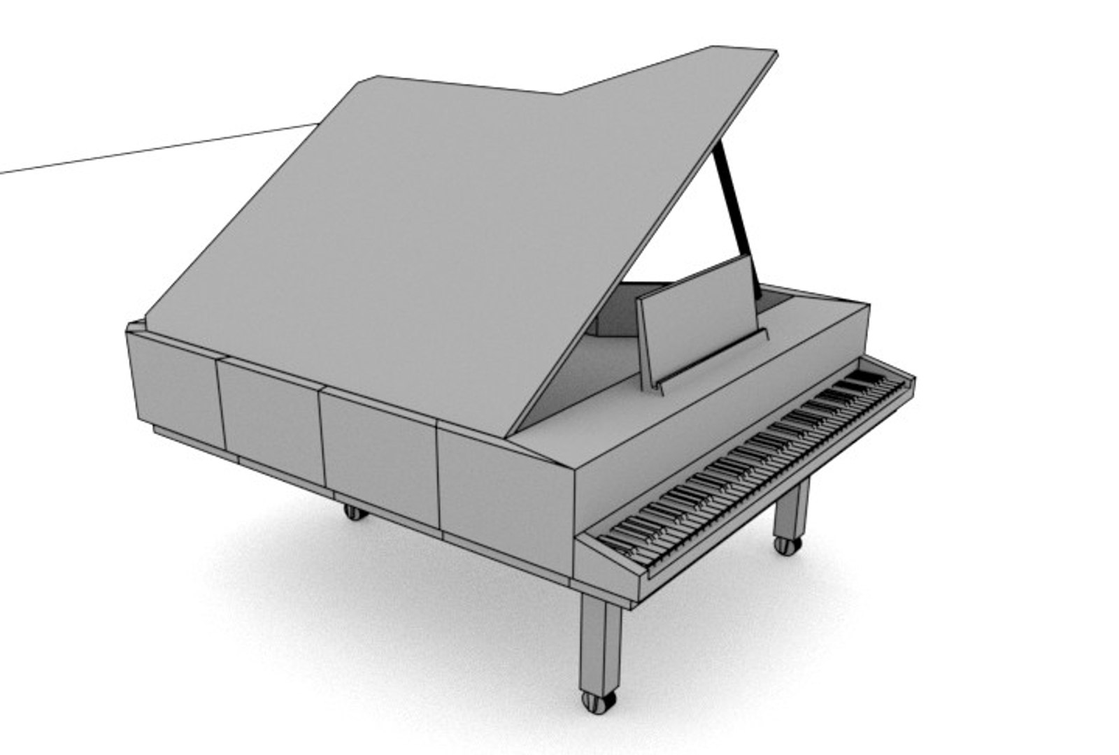 blender grand piano 3d obj