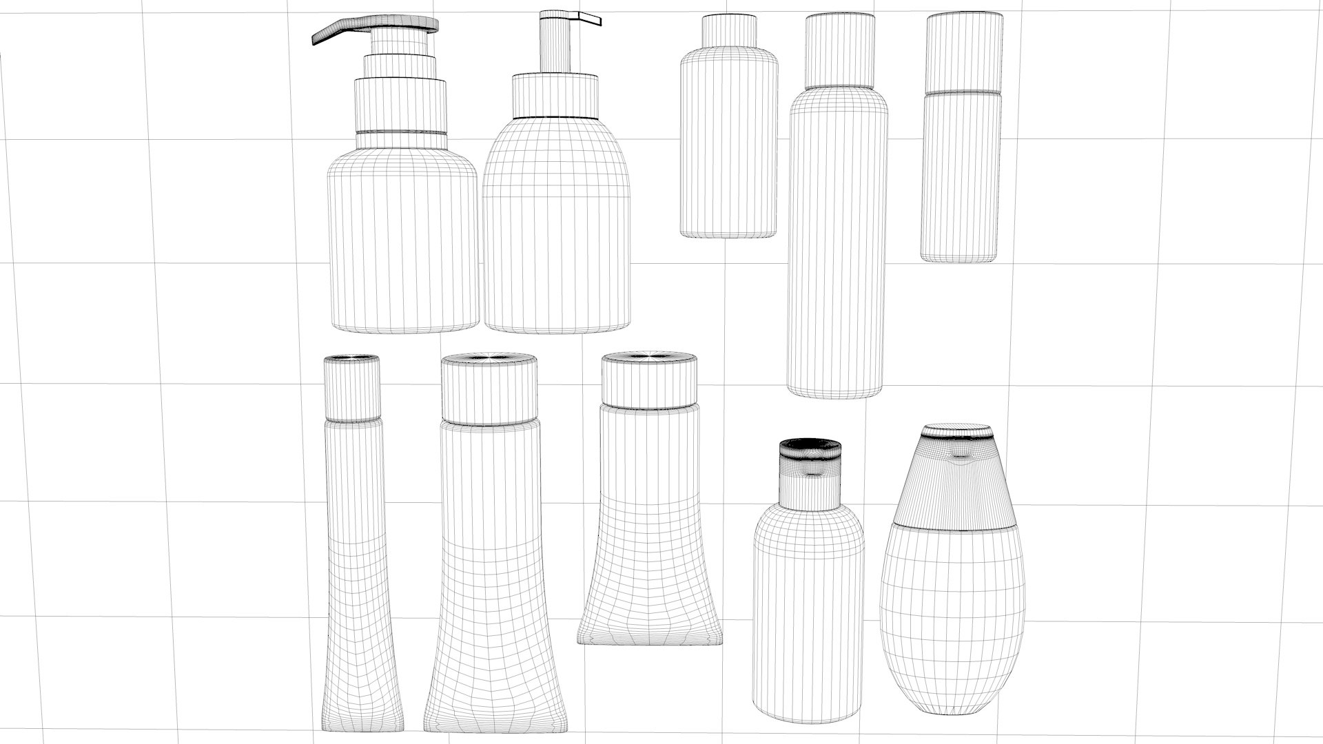 3D Cosmetic Containers Collection Model - TurboSquid 1809597