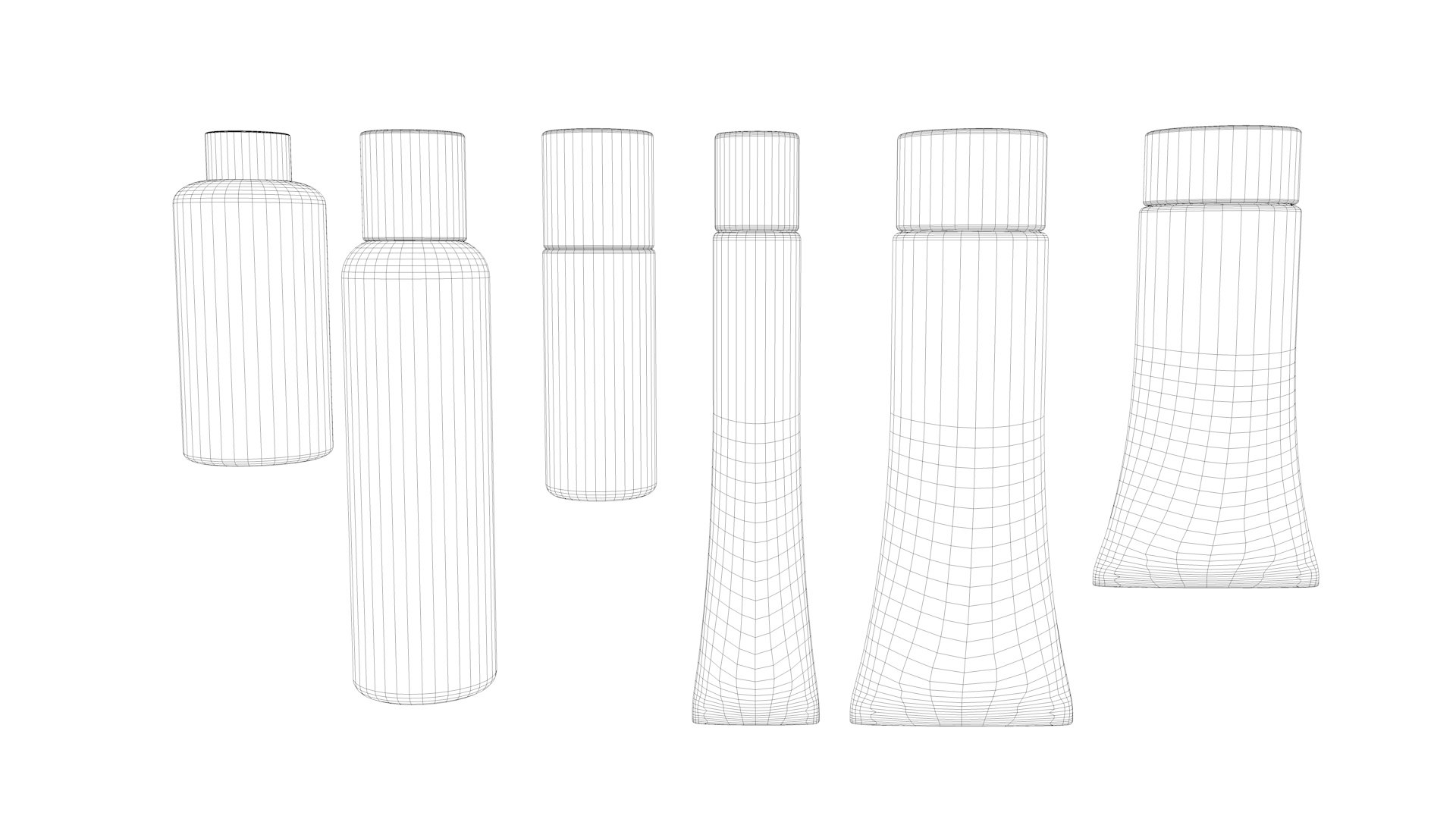 3D Cosmetic containers collection model - TurboSquid 1809597