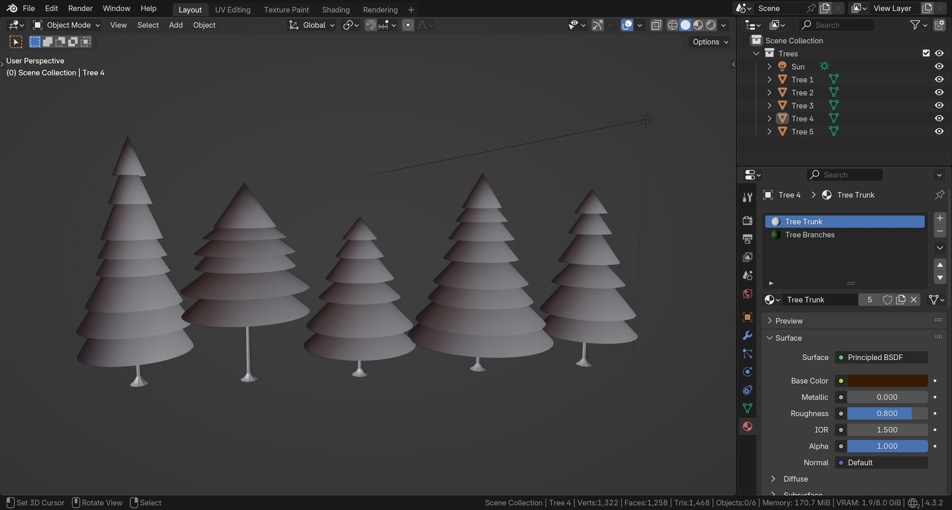 Stylized Low Poly Hand Painted Trees 3D Model - TurboSquid 2347301