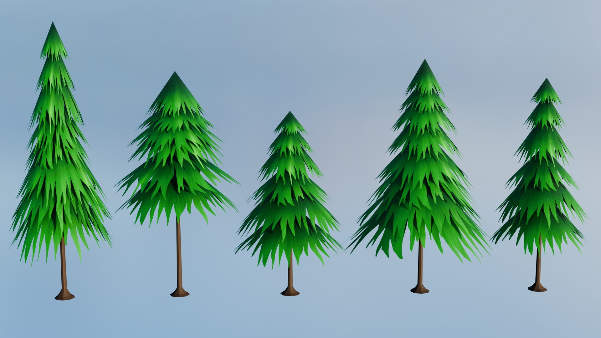 Stylized Low Poly Hand Painted Trees 3D Model - TurboSquid 2347301