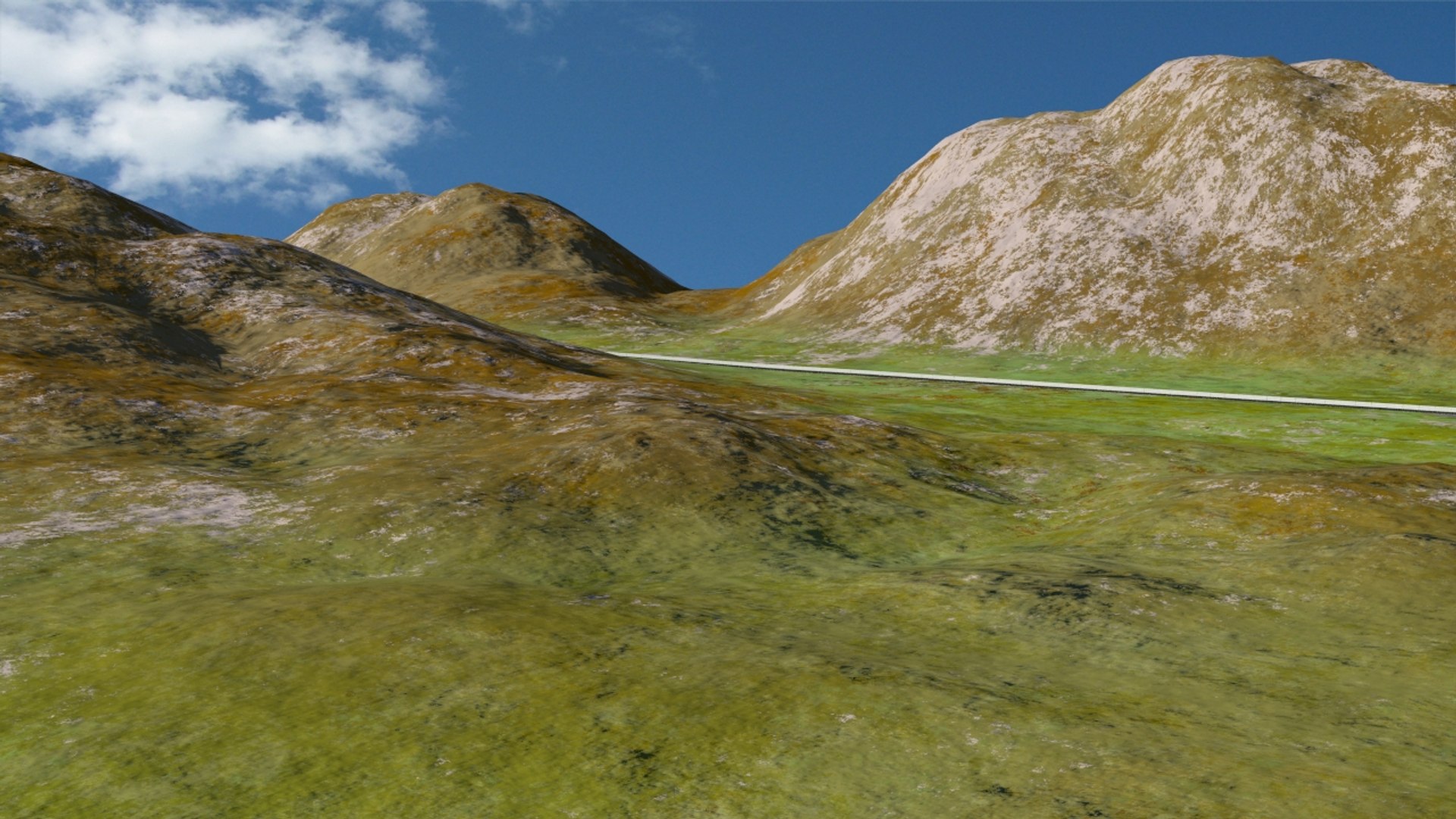 3d max terrain road