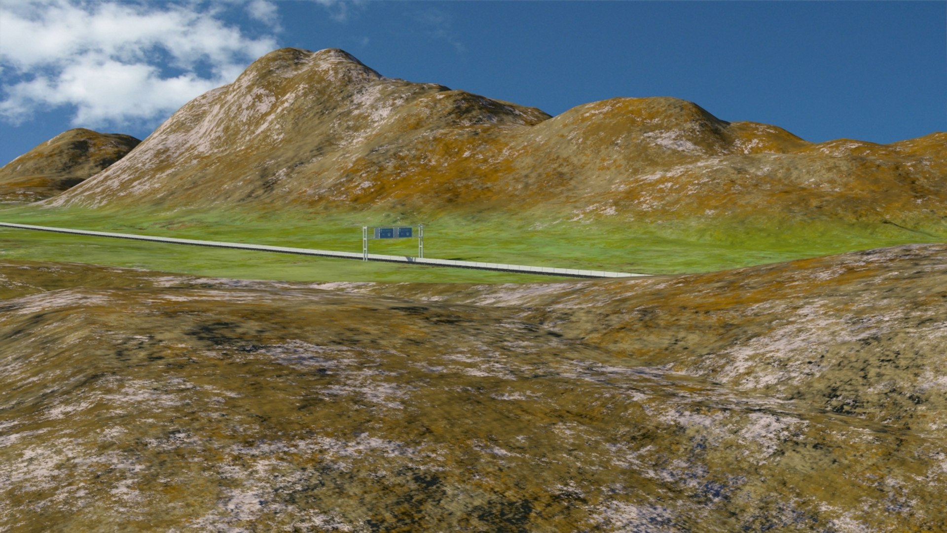 3d max terrain road