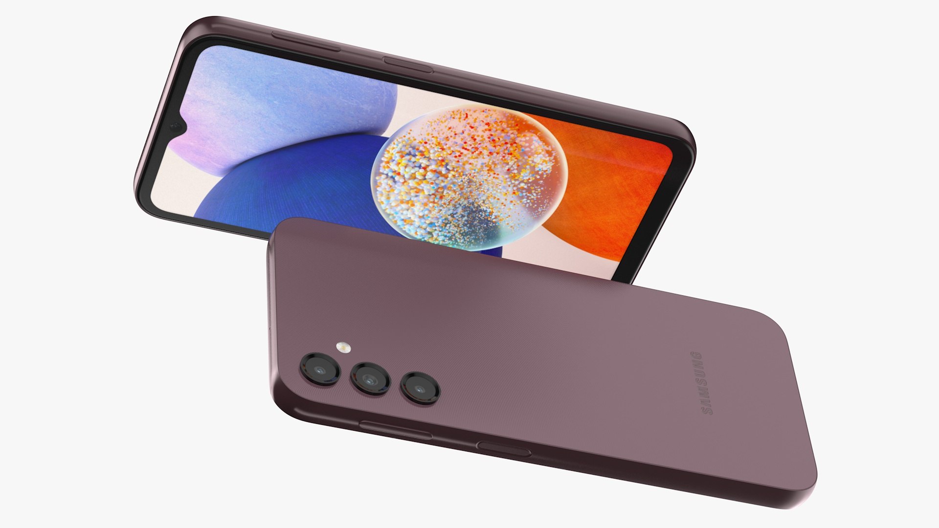 3D Model Samsung Galaxy A14 Dark Red - TurboSquid 2011497