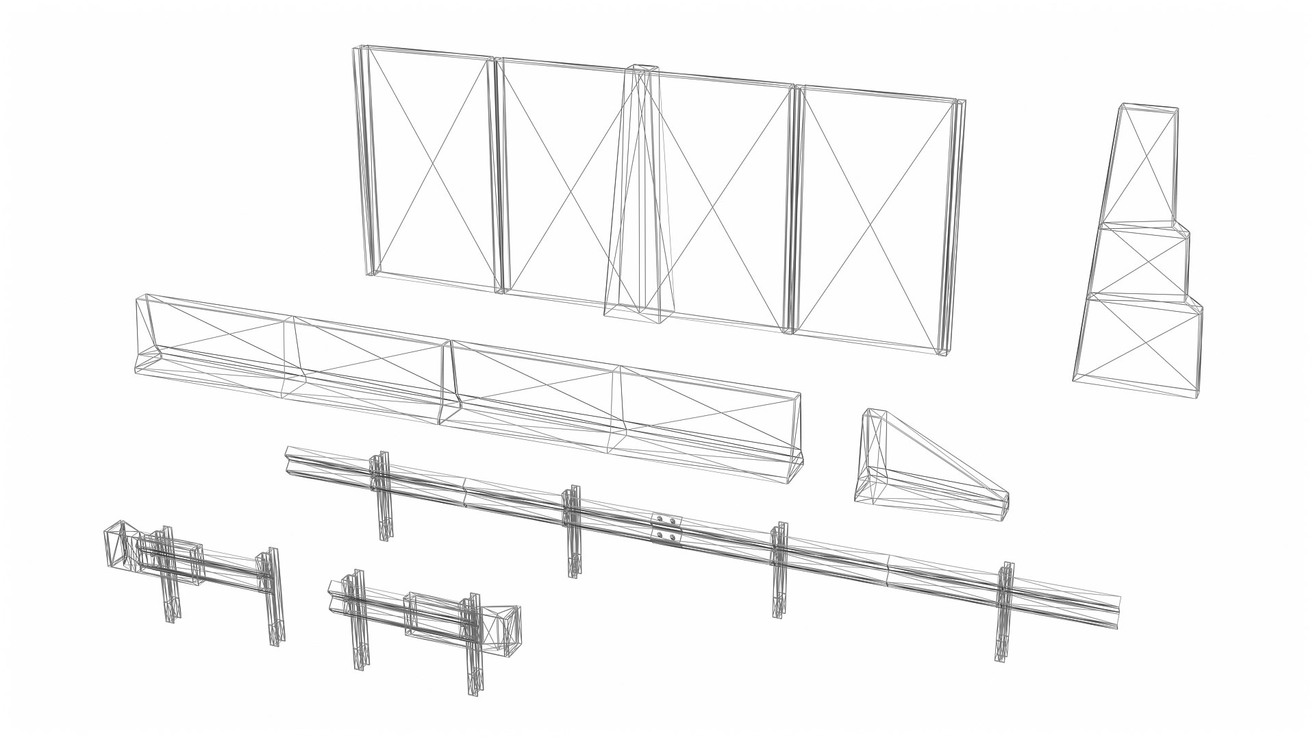 3D Highway Barriers - TurboSquid 1216523