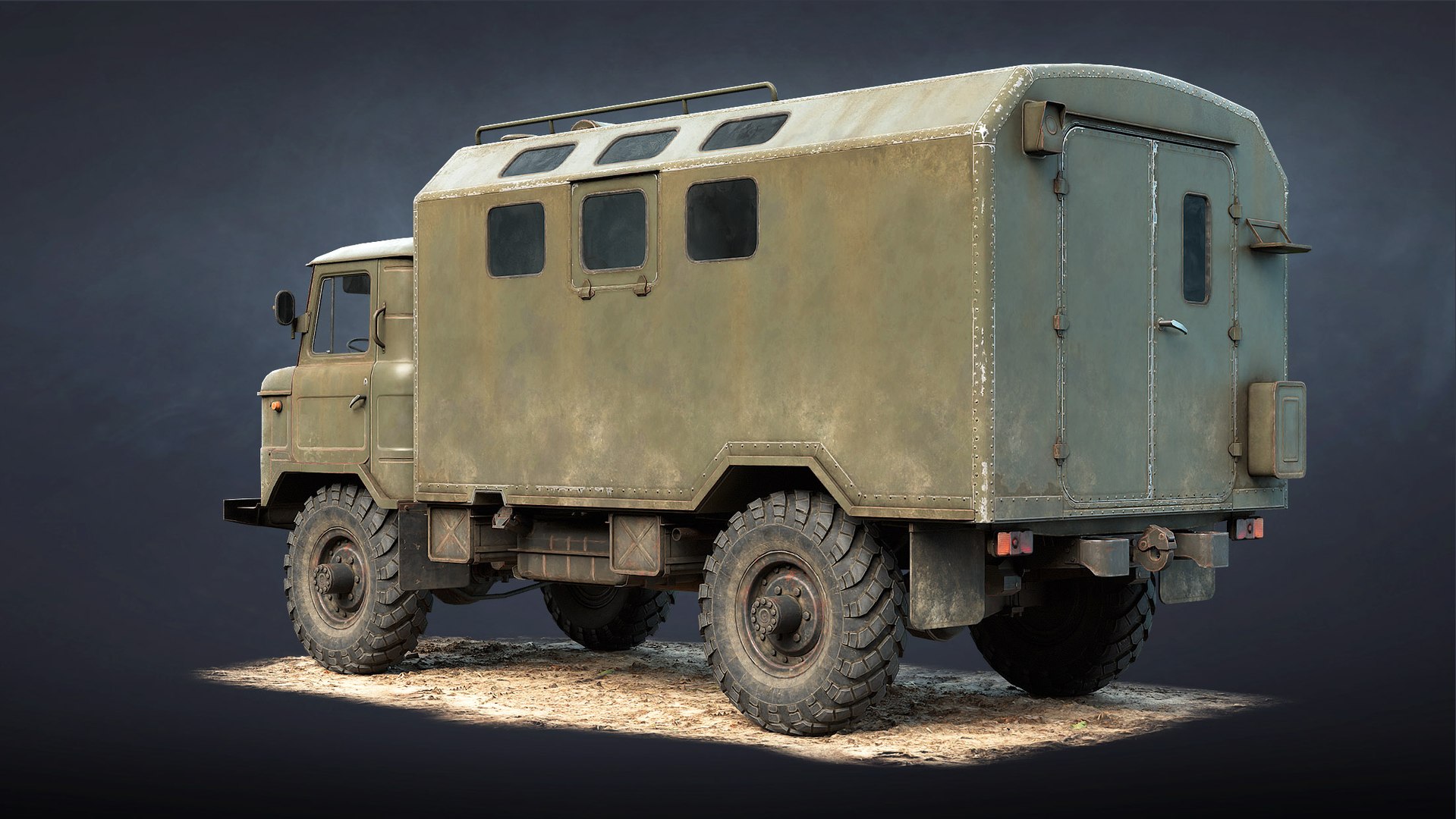 GAZ-66 Truck Game Ready 3D model - TurboSquid 2054446
