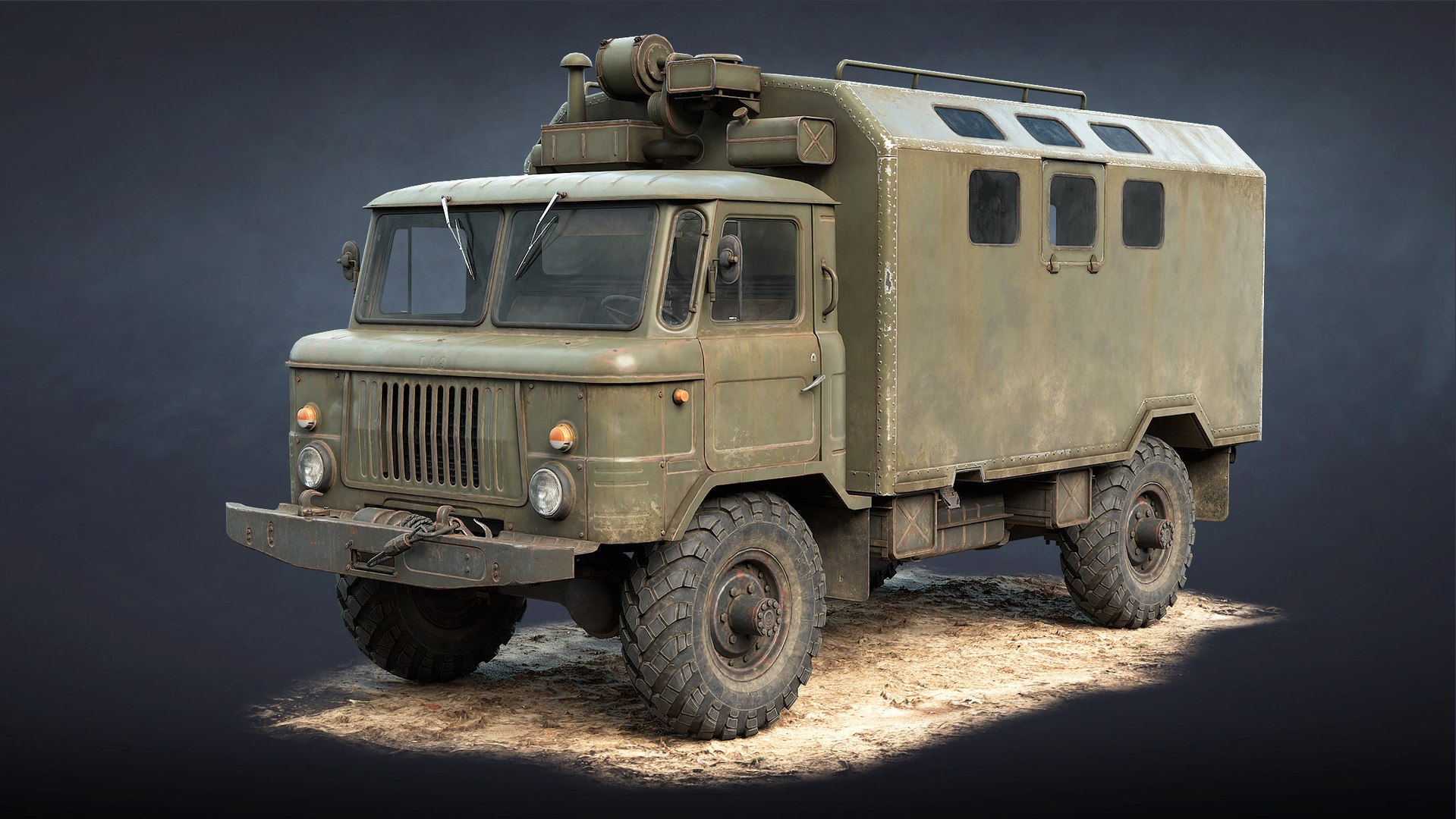 GAZ-66 Truck Game Ready 3D model - TurboSquid 2054446