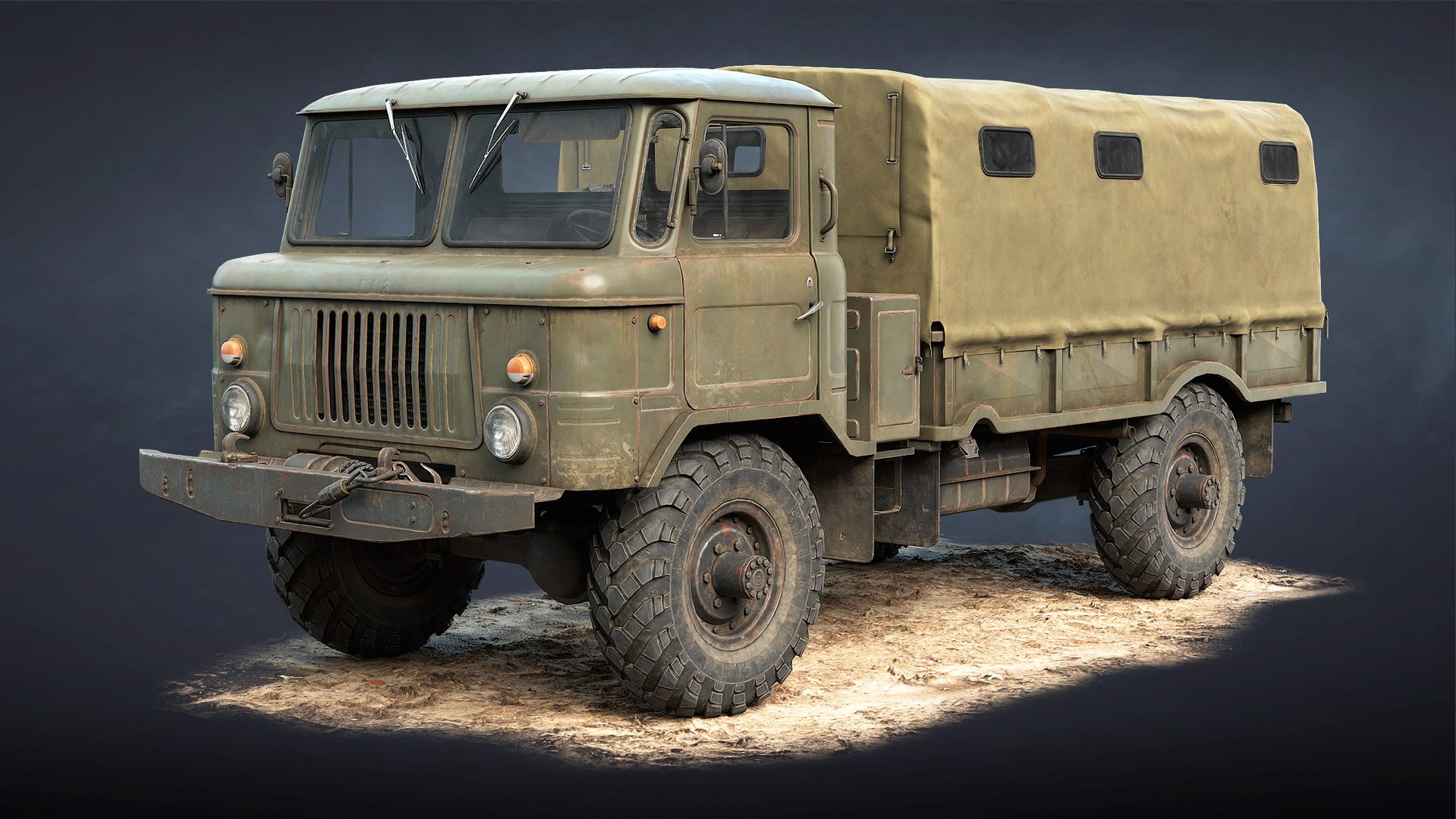 GAZ-66 Truck Game Ready 3D model - TurboSquid 2054446