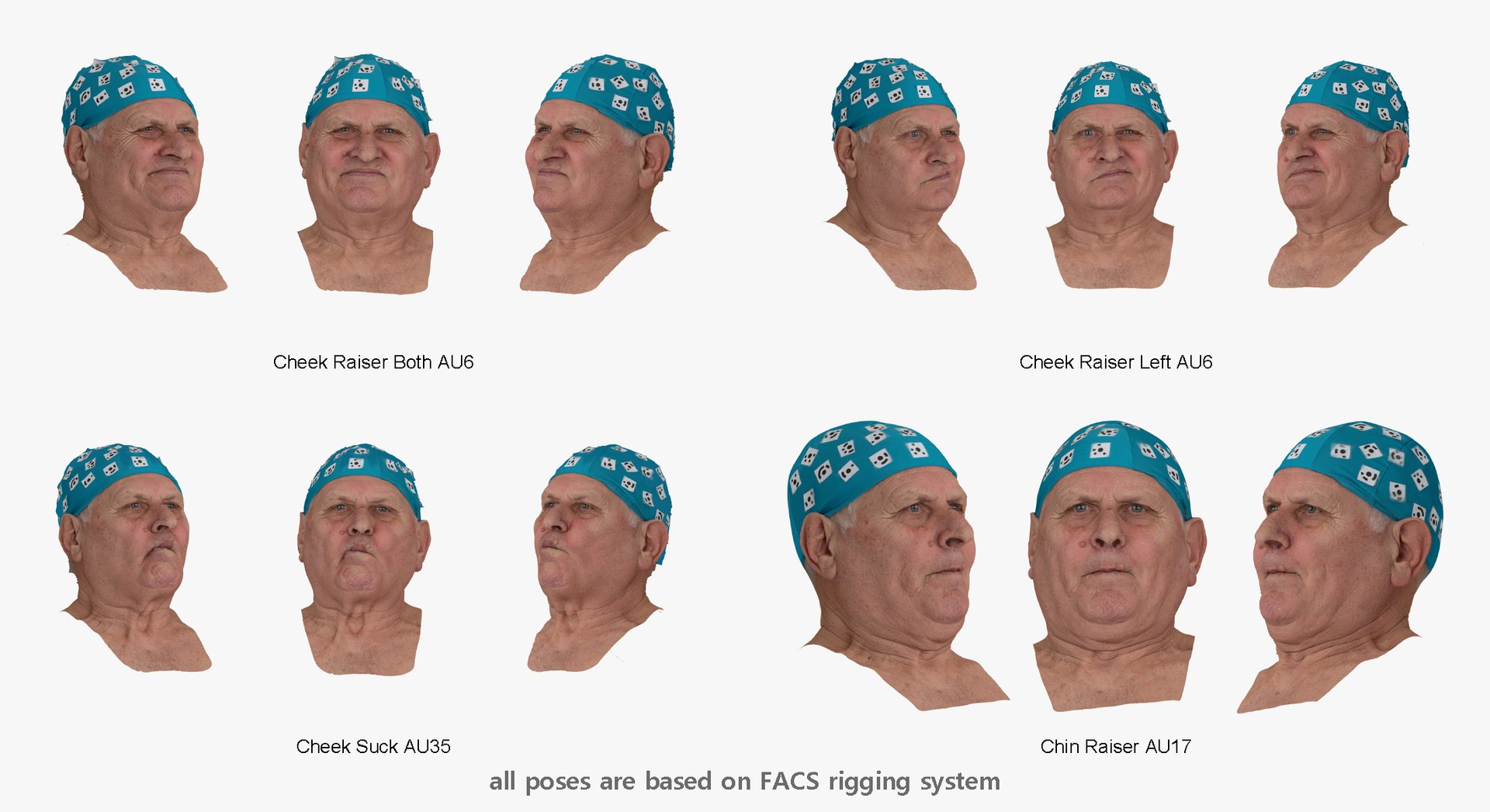 Homer Real Head Full Expression Set 54 RAW Scans Collection 3D Model ...