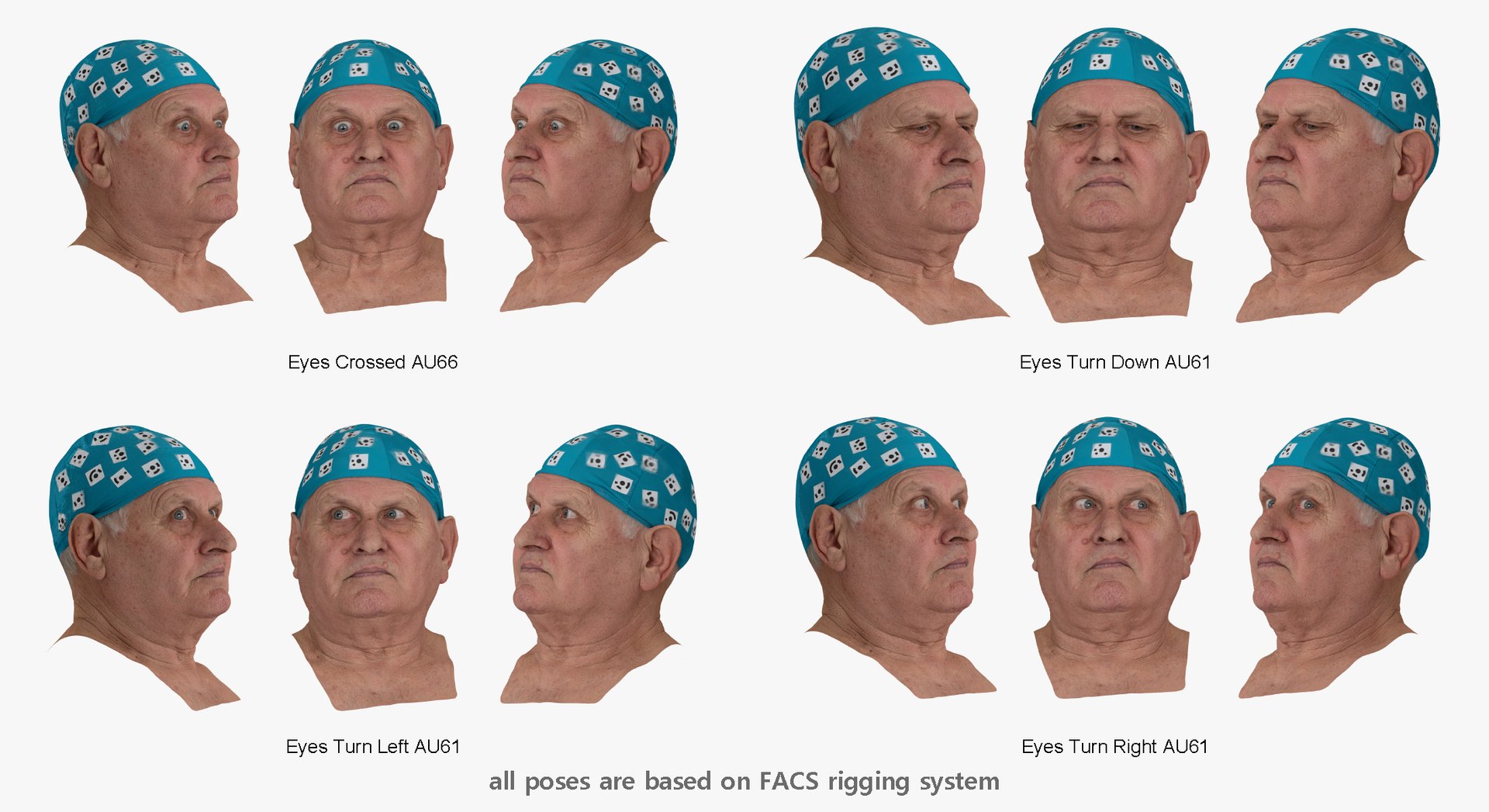 Homer Real Head Full Expression Set 54 RAW Scans Collection 3D Model ...