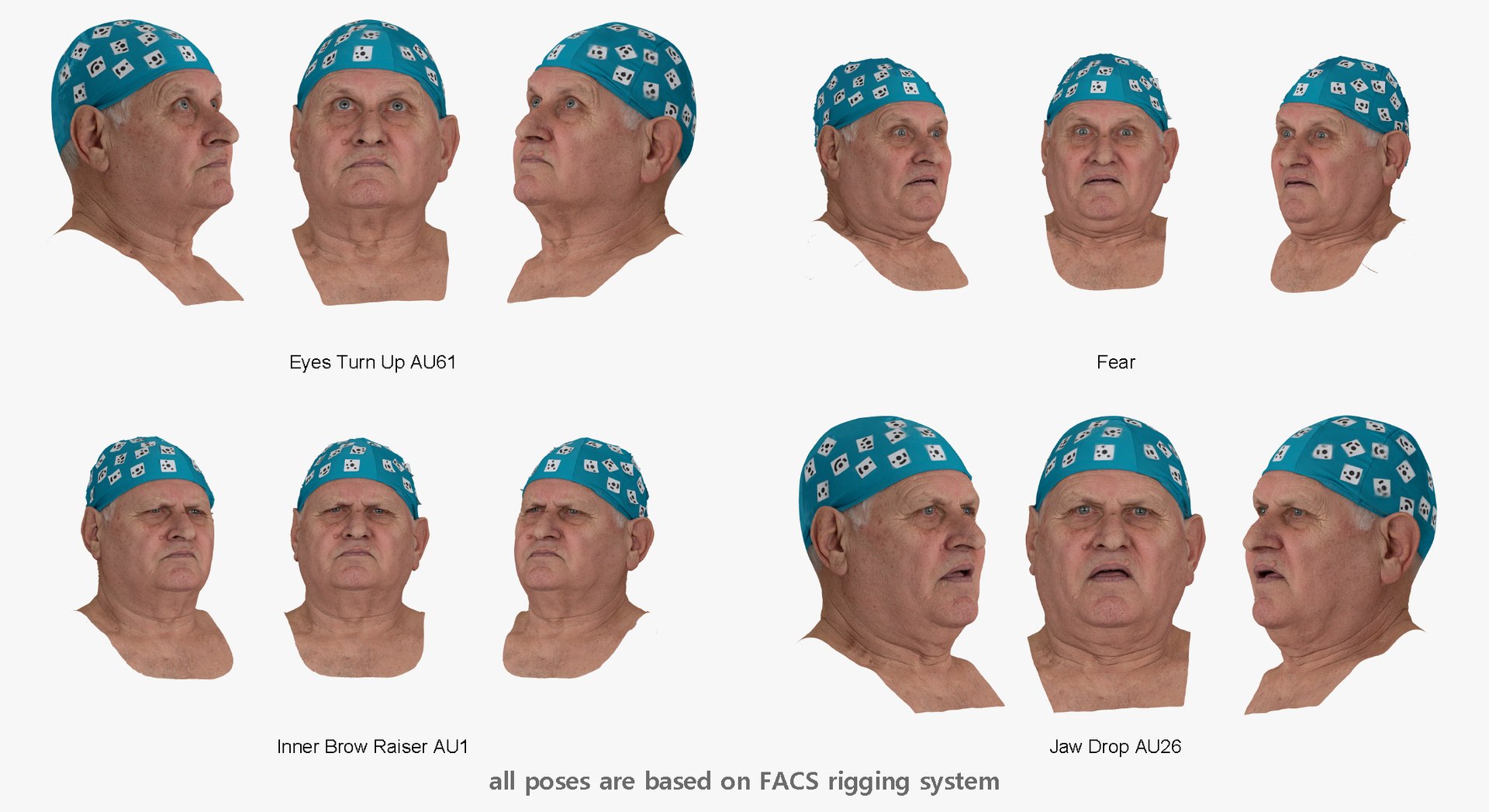 Homer Real Head Full Expression Set 54 RAW Scans Collection 3D Model ...