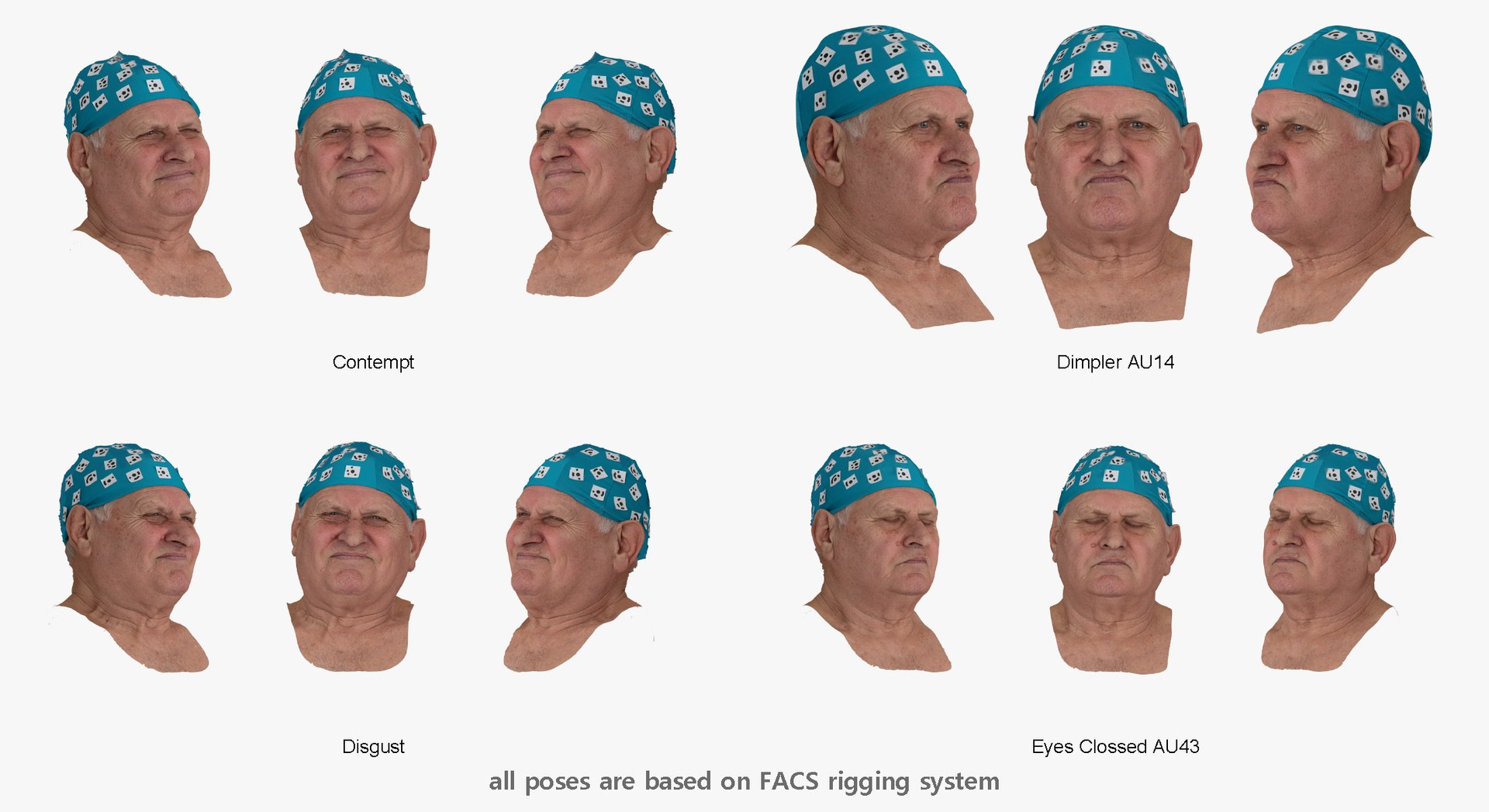 Homer Real Head Full Expression Set 54 RAW Scans Collection 3D Model ...