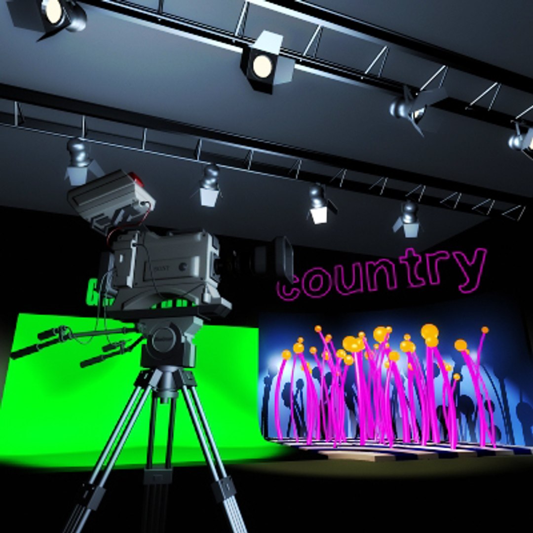Music Tv Studio 3d Model