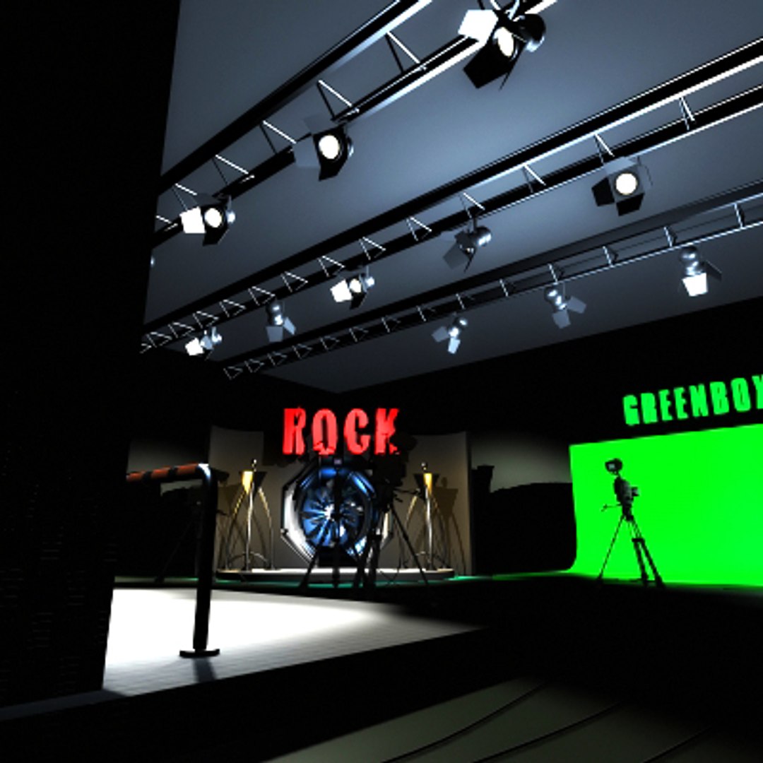 Music Tv Studio 3d Model