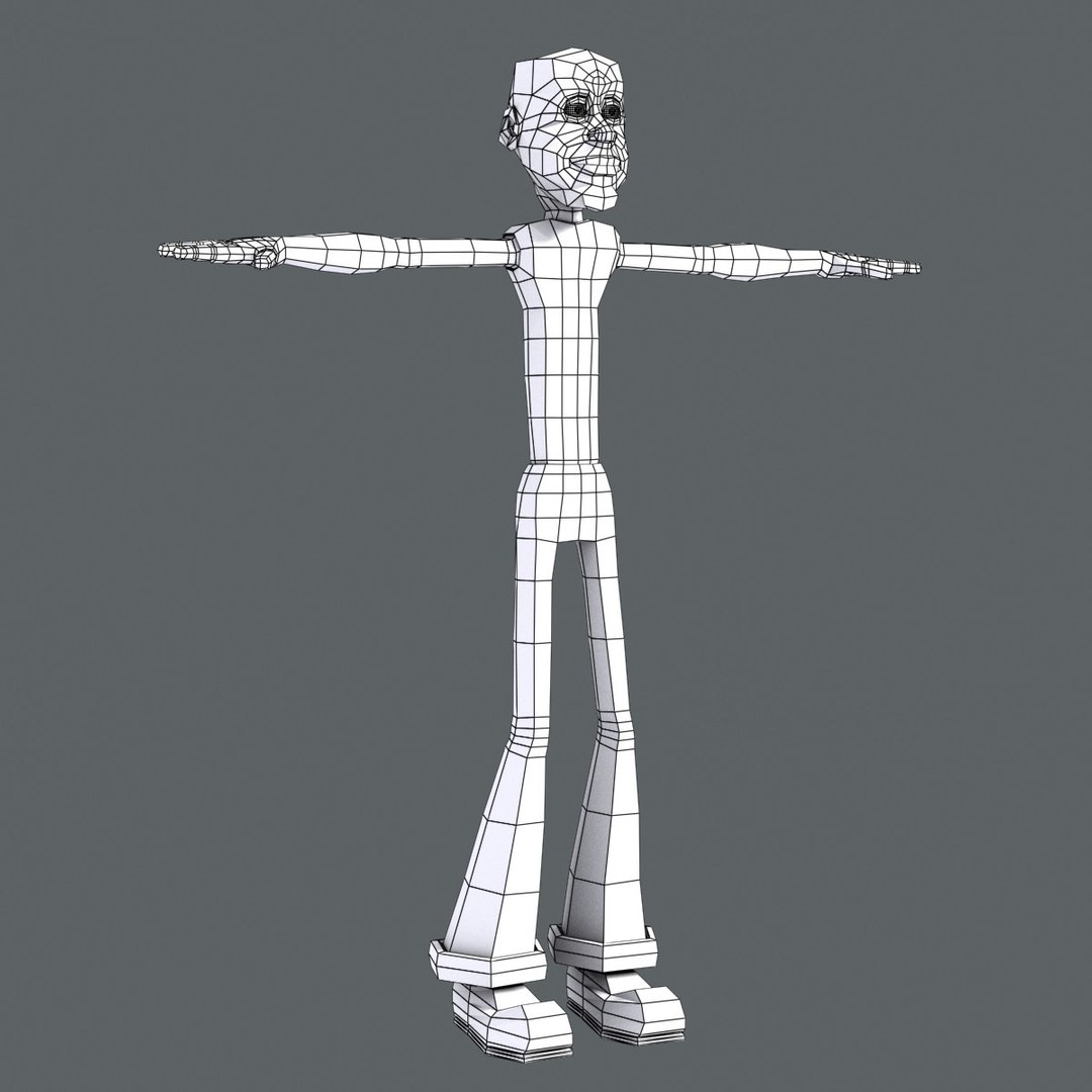 Jimmy Cartoon Character Rigged 3d Model