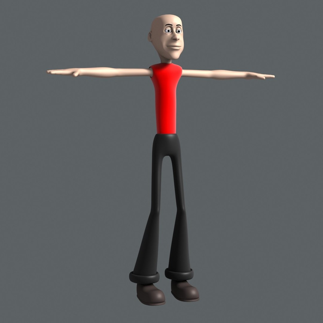 Jimmy Cartoon Character Rigged 3d Model