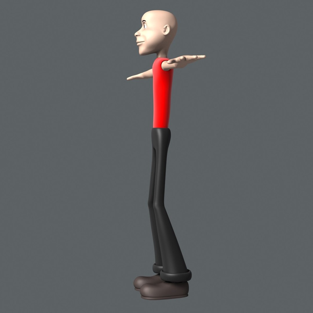 Jimmy Cartoon Character Rigged 3d Model