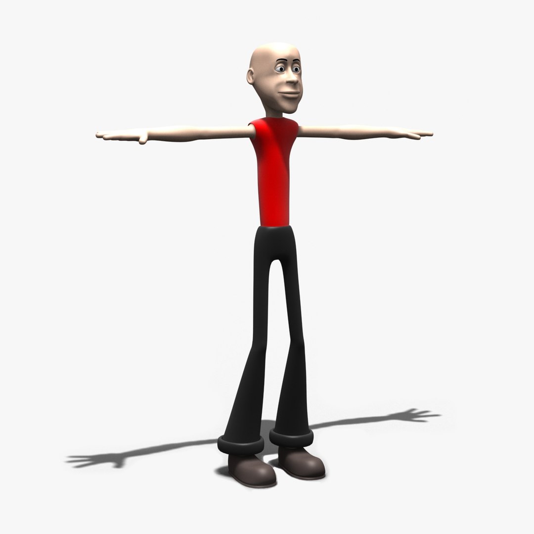Jimmy Cartoon Character Rigged 3d Model