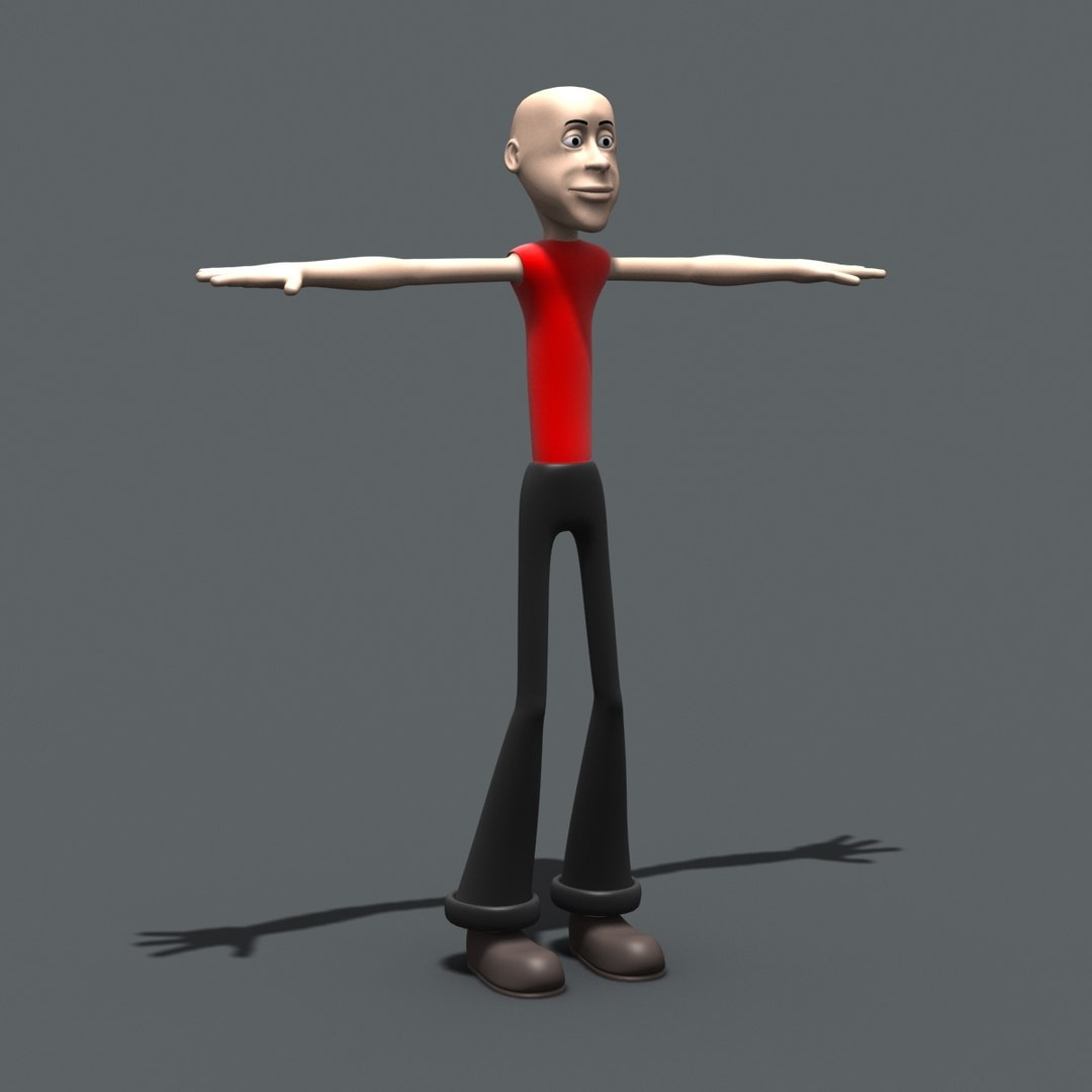 Jimmy Cartoon Character Rigged 3d Model
