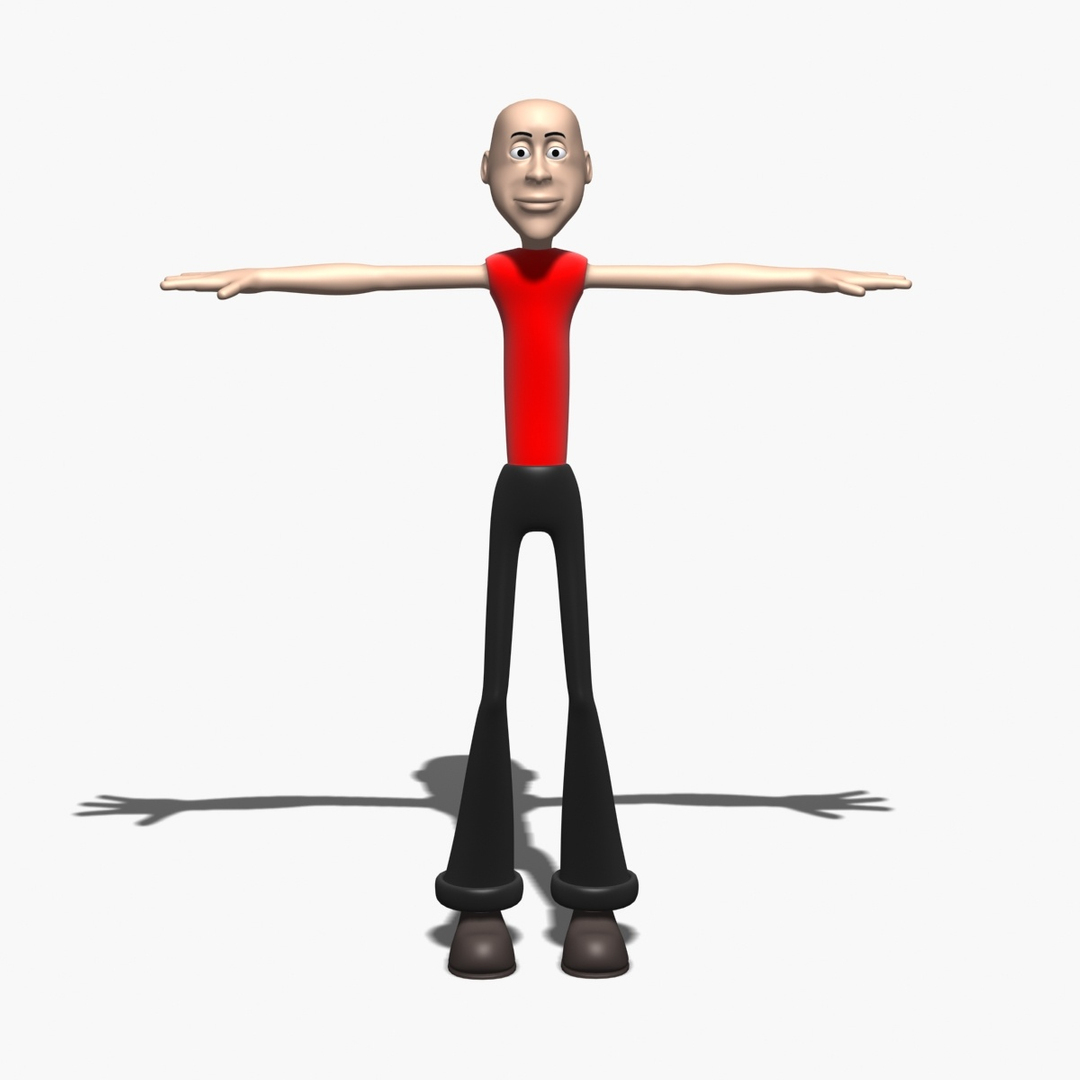 Jimmy Cartoon Character Rigged 3d Model