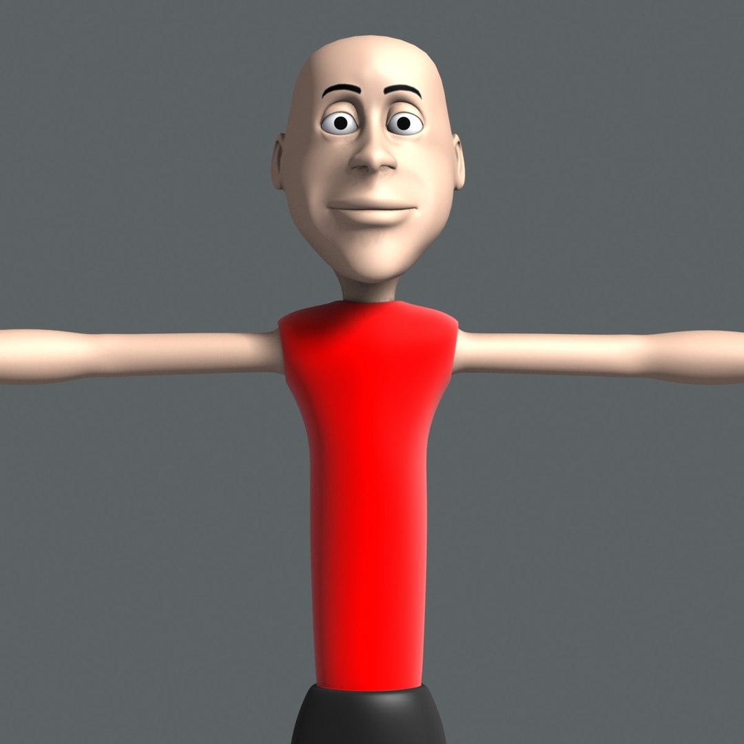 Jimmy Cartoon Character Rigged 3d Model