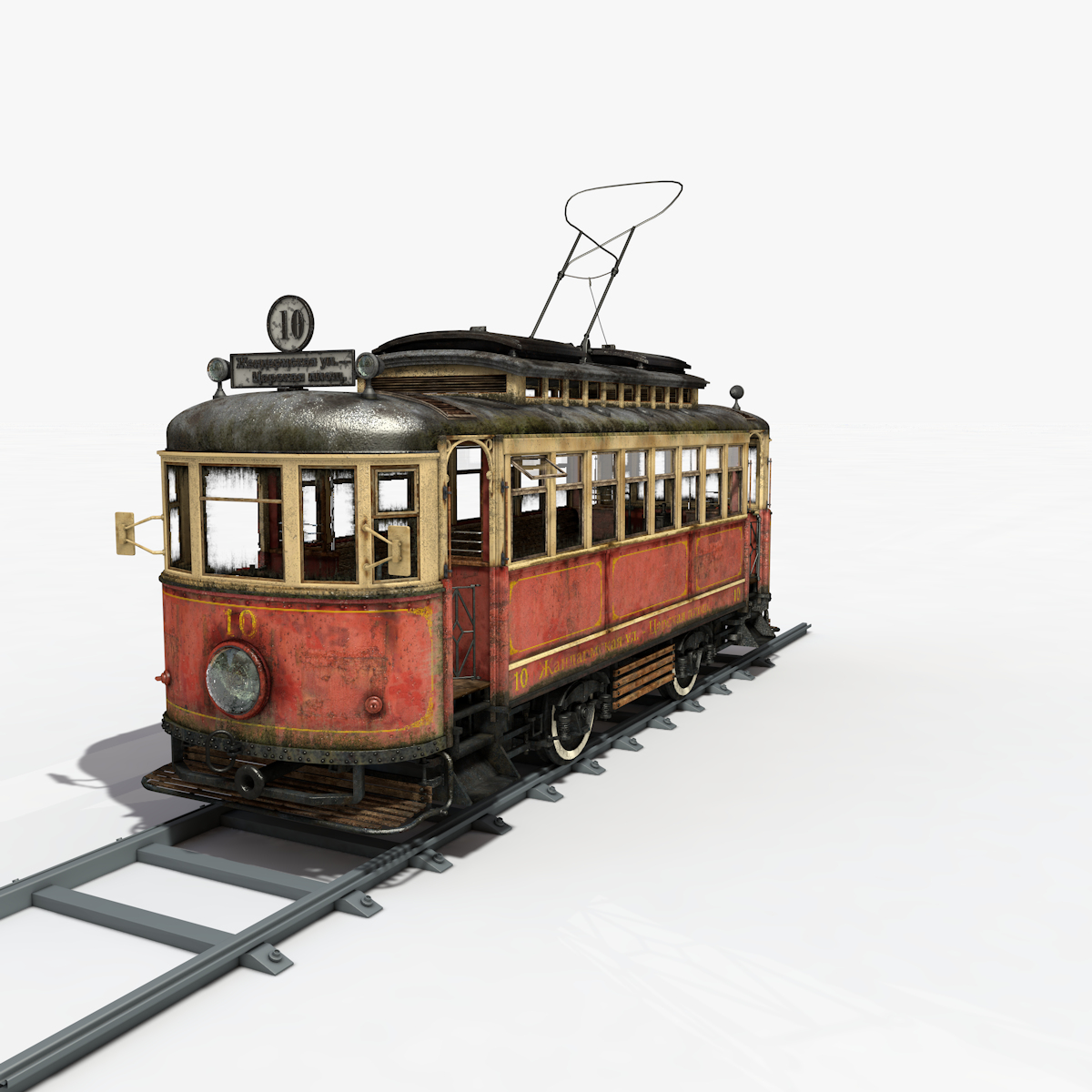 old tram 3d model