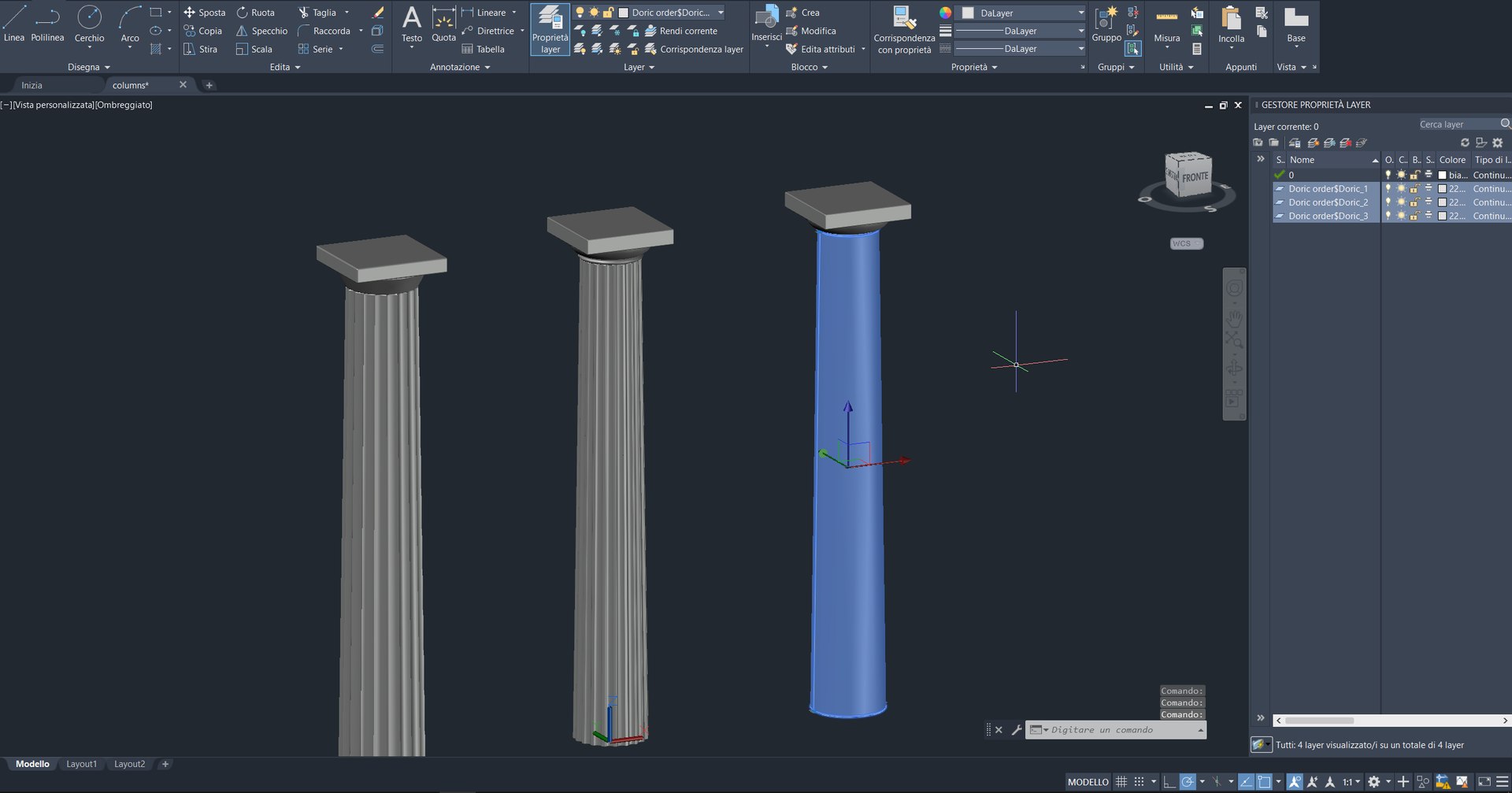 Doric Order Columns 3D Model - TurboSquid 2045900