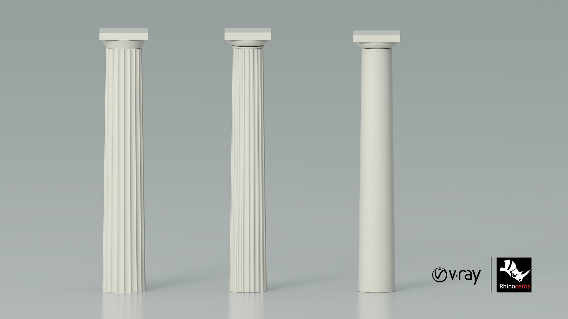 Doric Order Columns 3D Model - TurboSquid 2045900