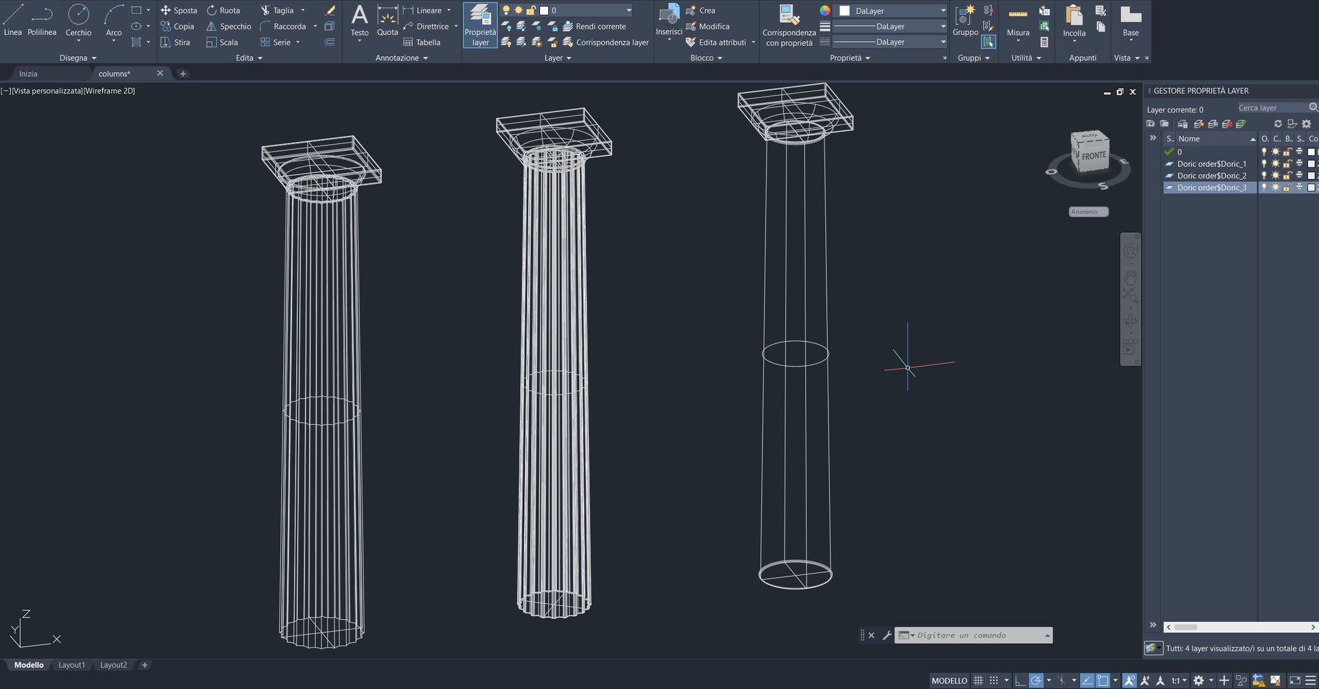 Doric Order Columns 3D Model - TurboSquid 2045900