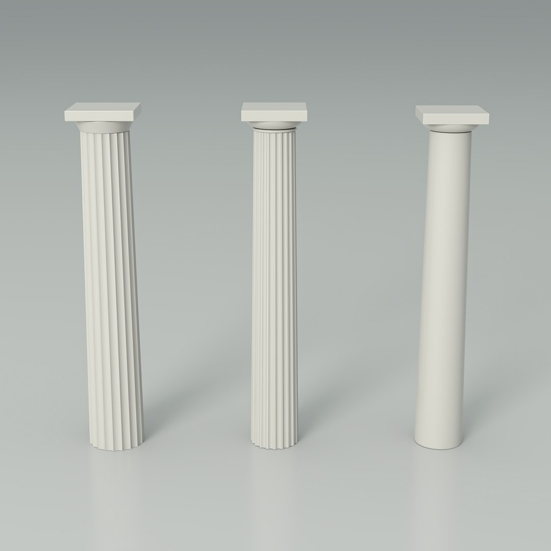 Doric Order Columns 3D Model - TurboSquid 2045900