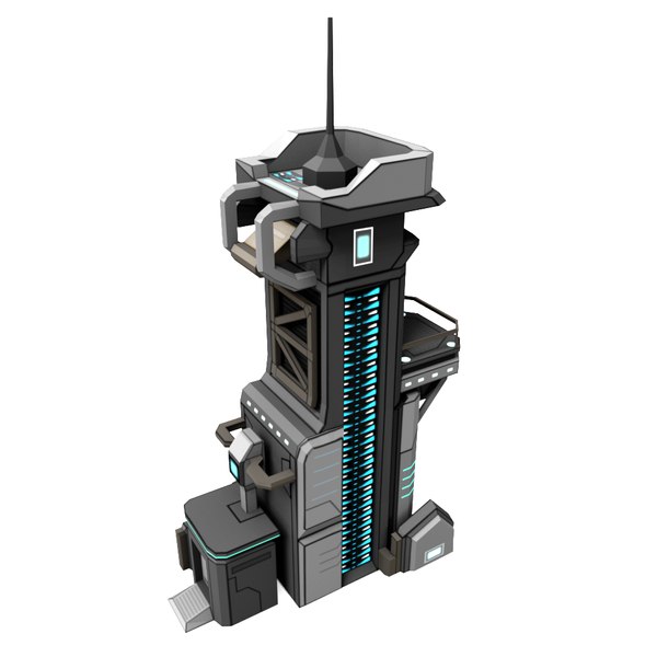 3D model sci-fi communication tower - TurboSquid 1382277