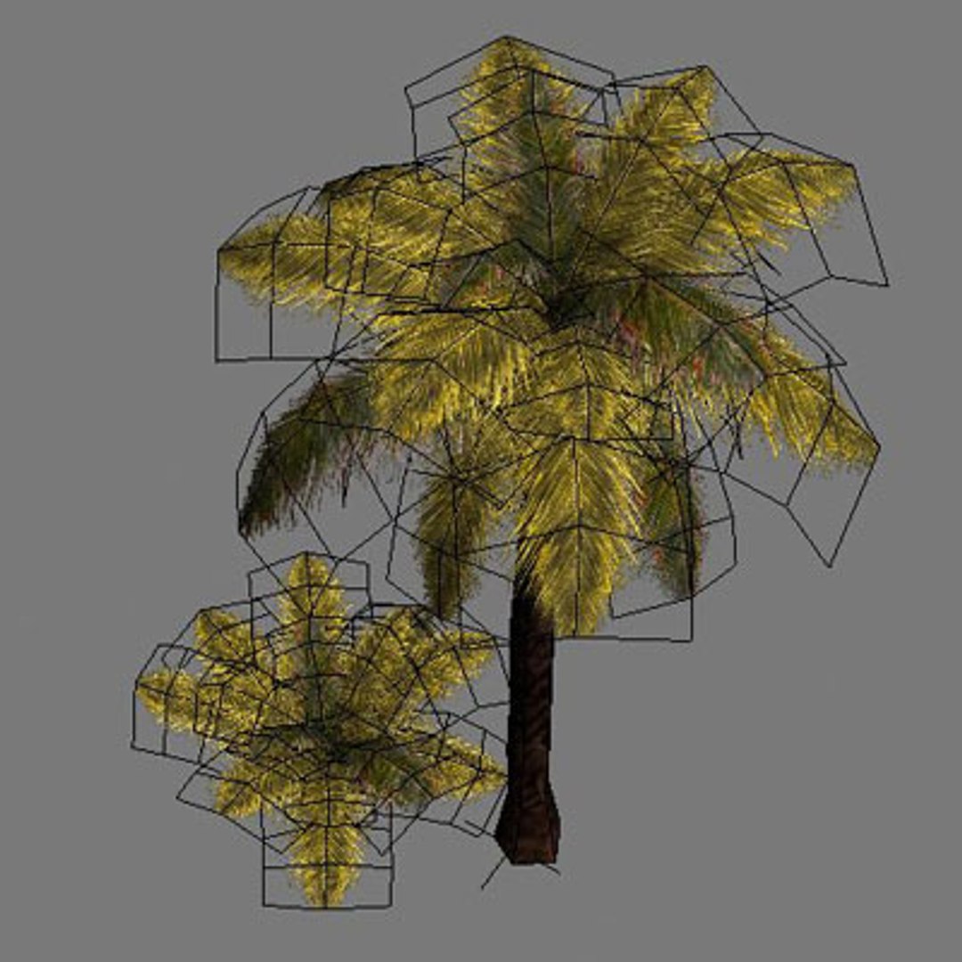 palm tree bush 3d model
