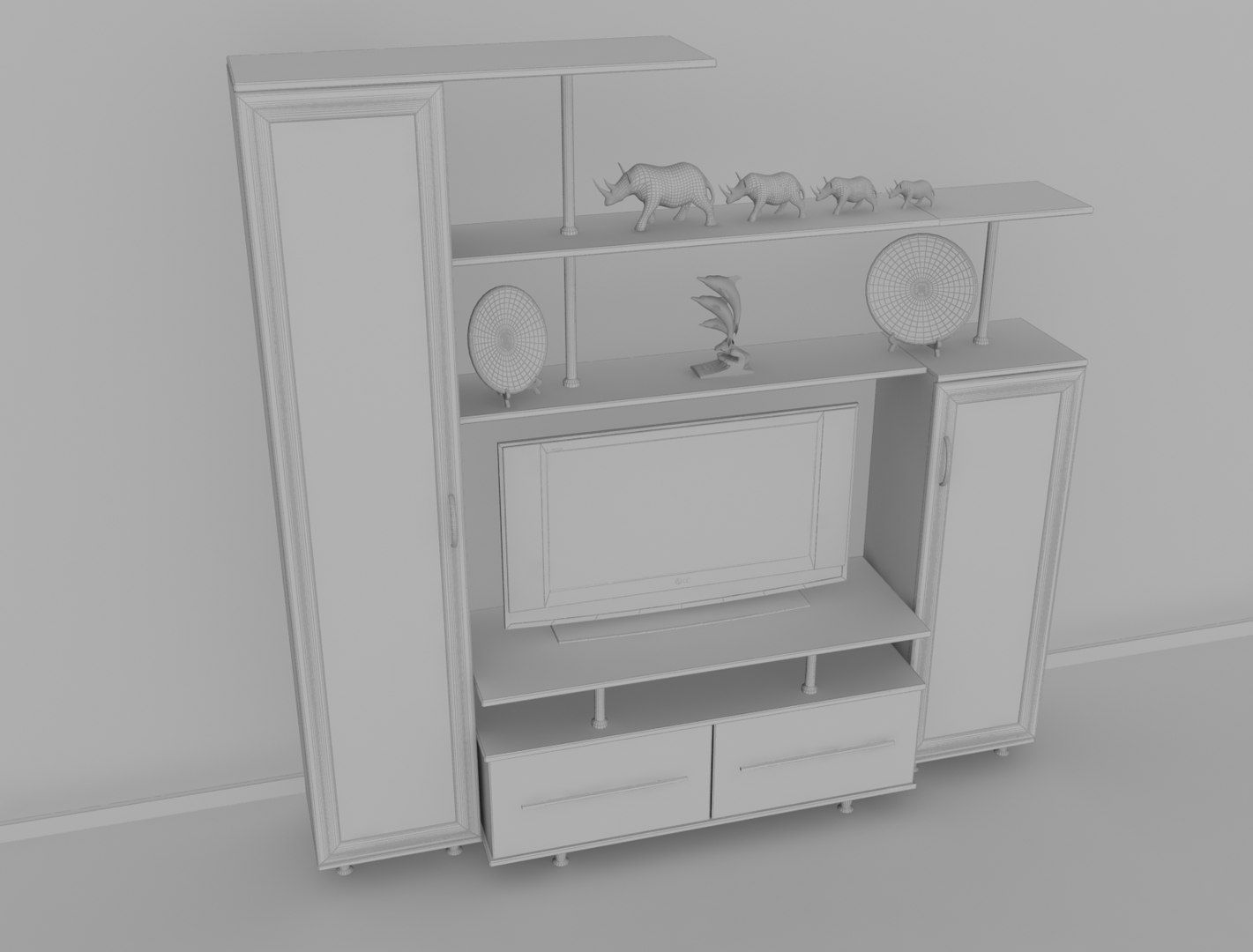 tv unit 3d model