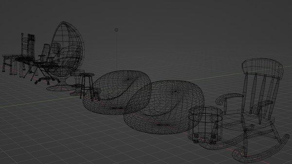 3D Chair set collection model - TurboSquid 1913159